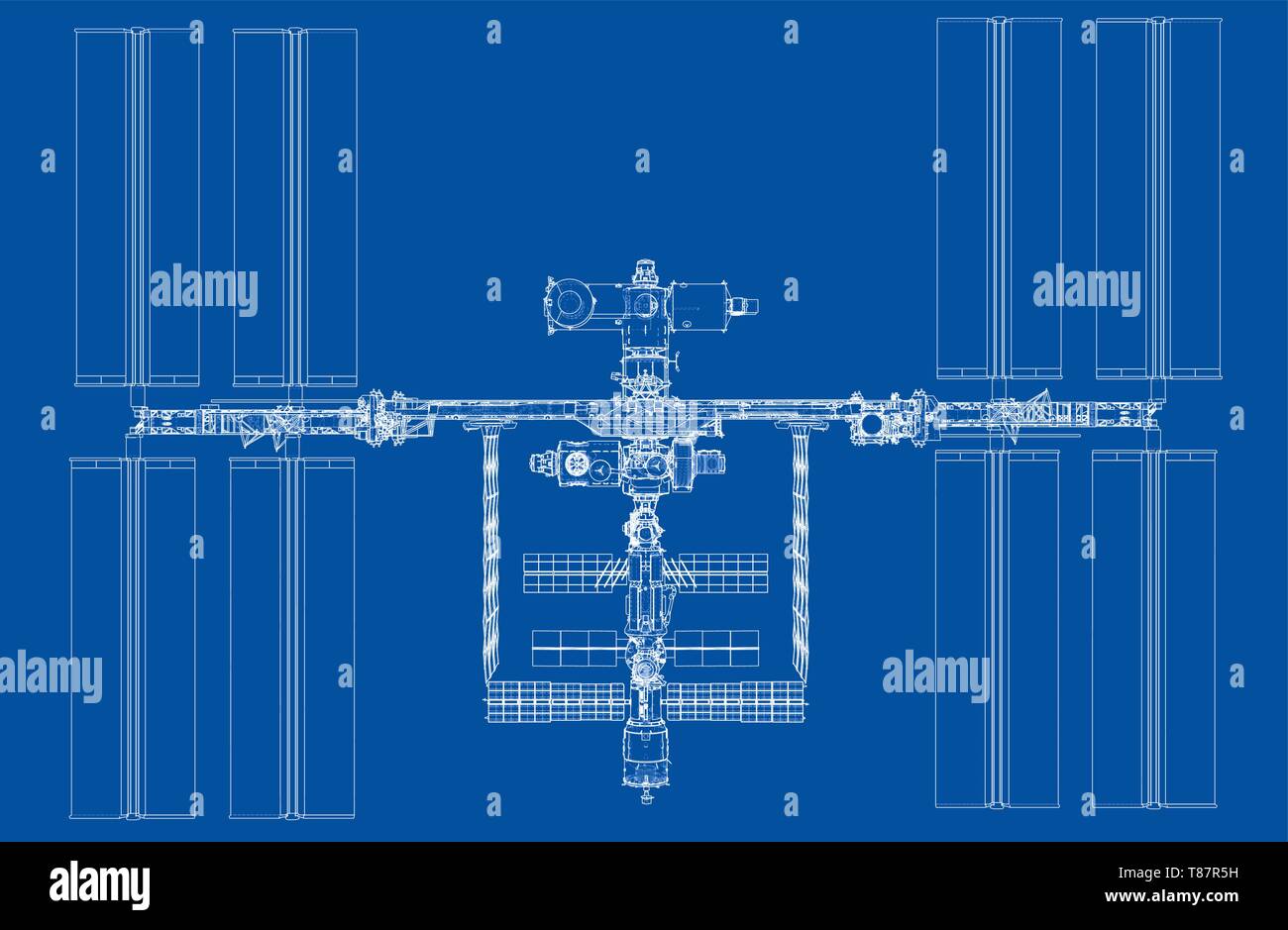 Abstract Spaceship Outline. Vector Stock Vector Image & Art - Alamy
