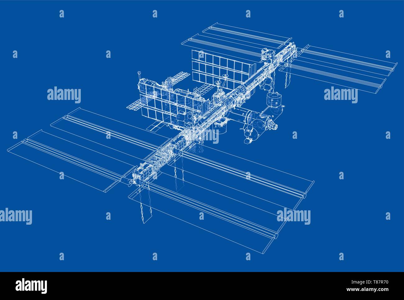 Abstract Spaceship Outline. Vector Stock Vector Image & Art - Alamy