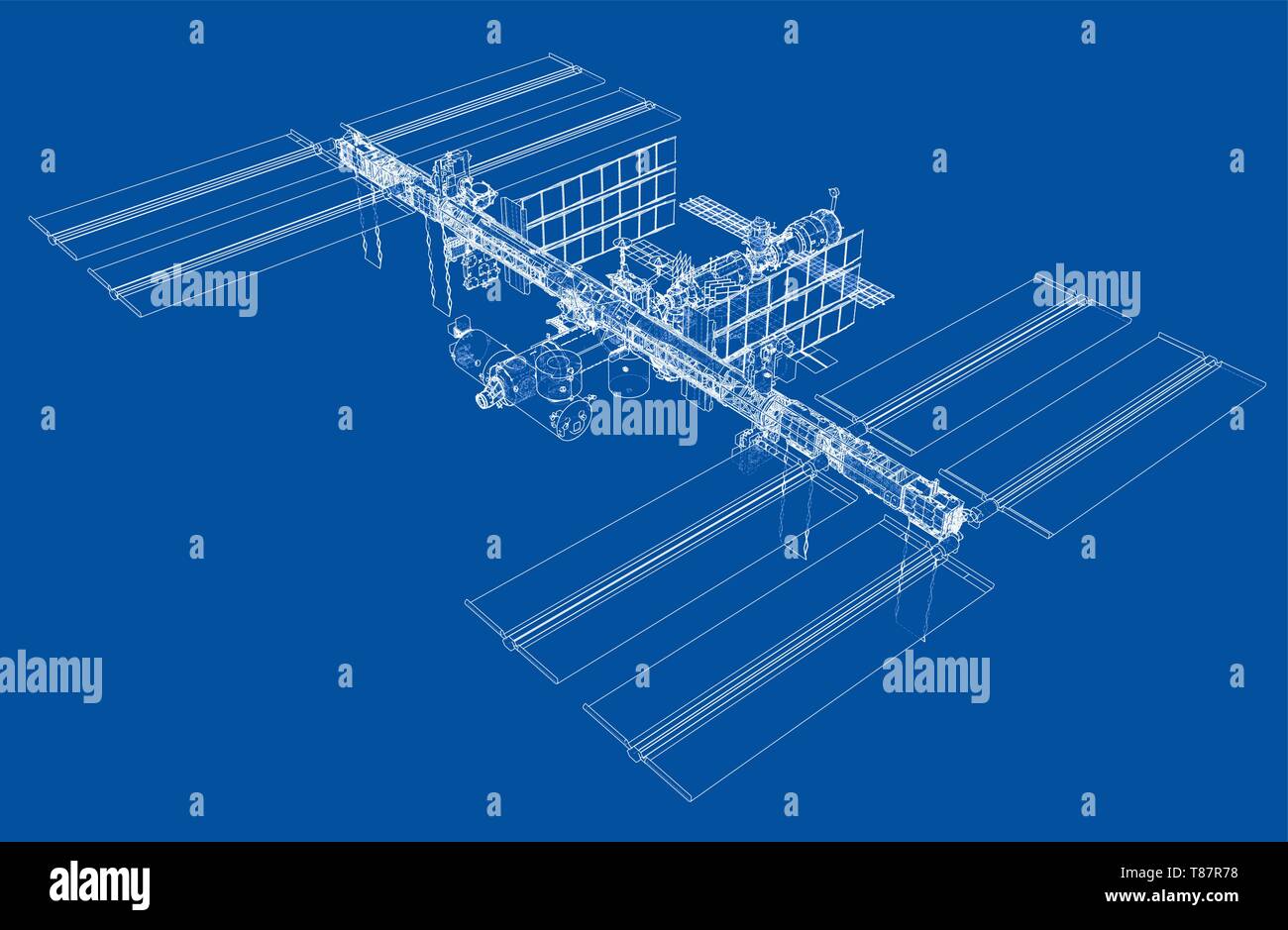 Abstract Spaceship Outline. Vector Stock Vector Image & Art - Alamy