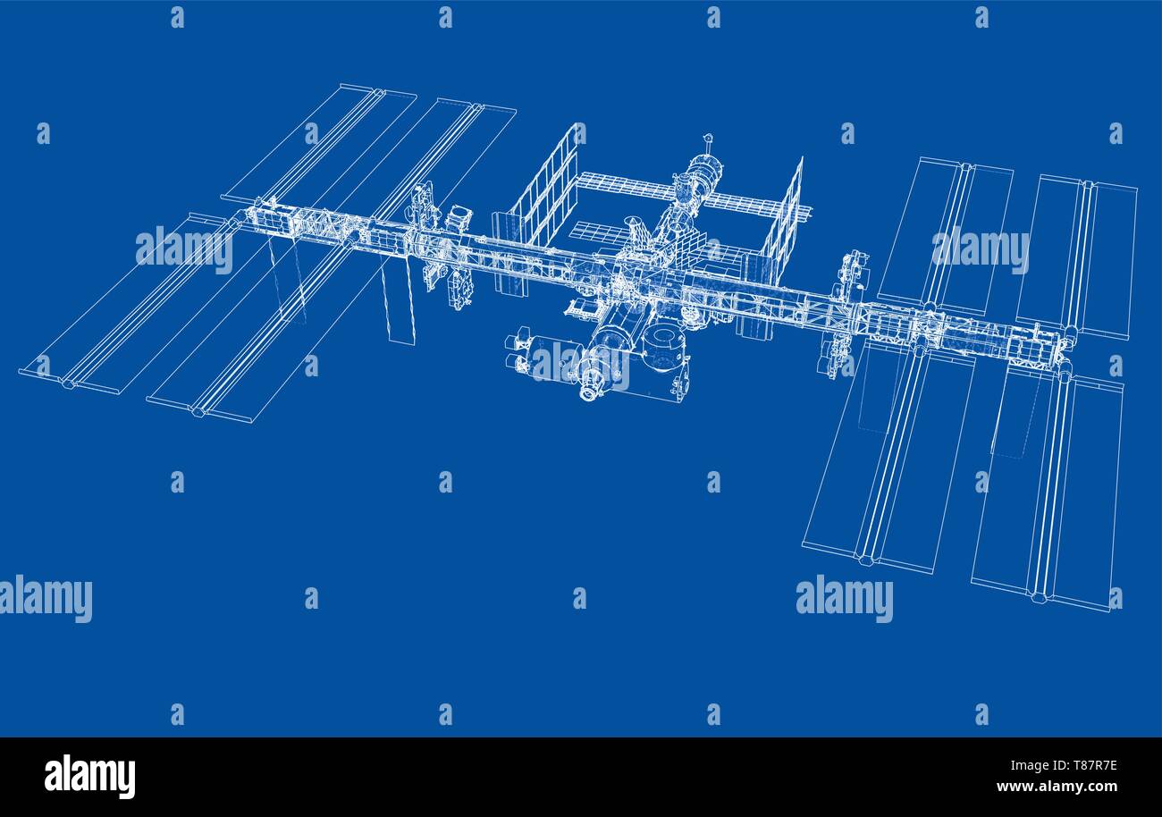 Spaceship blueprint Stock Vector Images - Alamy