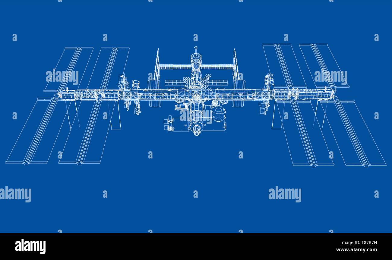 Abstract Spaceship Outline. Vector Stock Vector Image & Art - Alamy