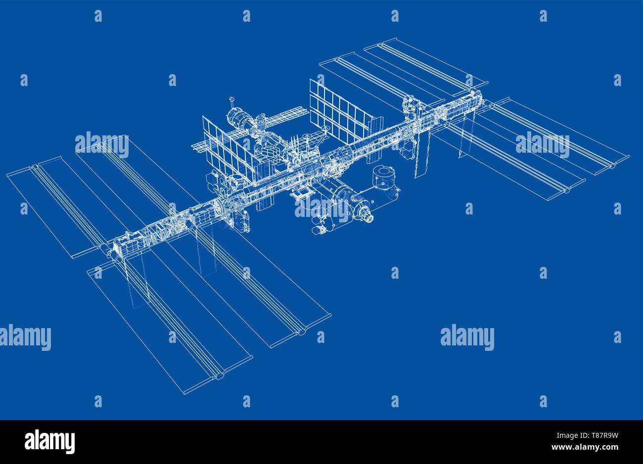 Abstract Spaceship Outline. Vector Stock Vector Image & Art - Alamy