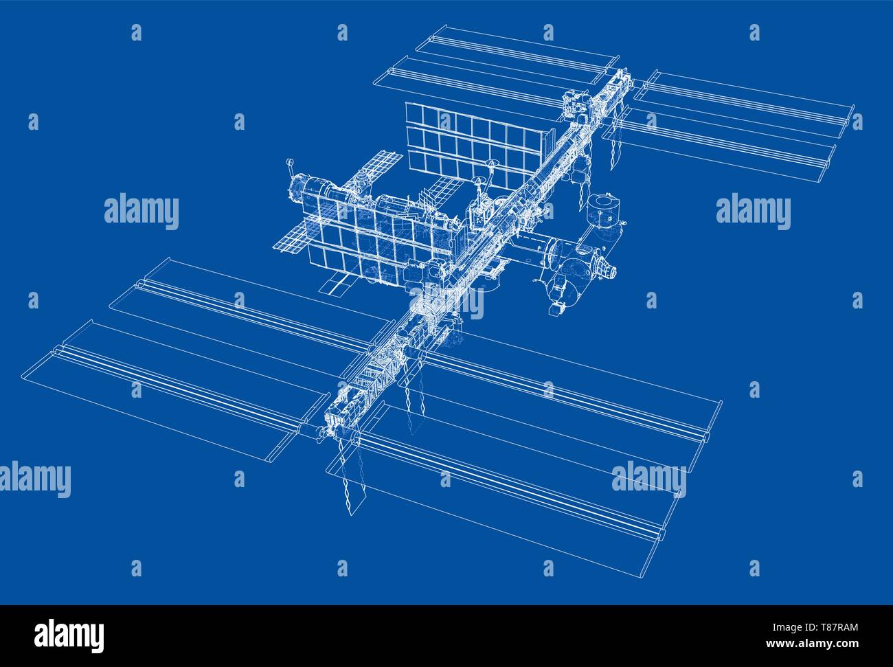 Abstract Spaceship Outline. Vector Stock Vector Image & Art - Alamy