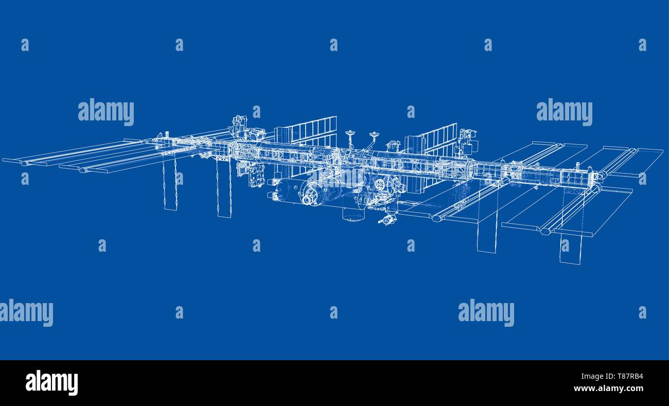 Abstract Spaceship Outline. Vector Stock Vector Image & Art - Alamy