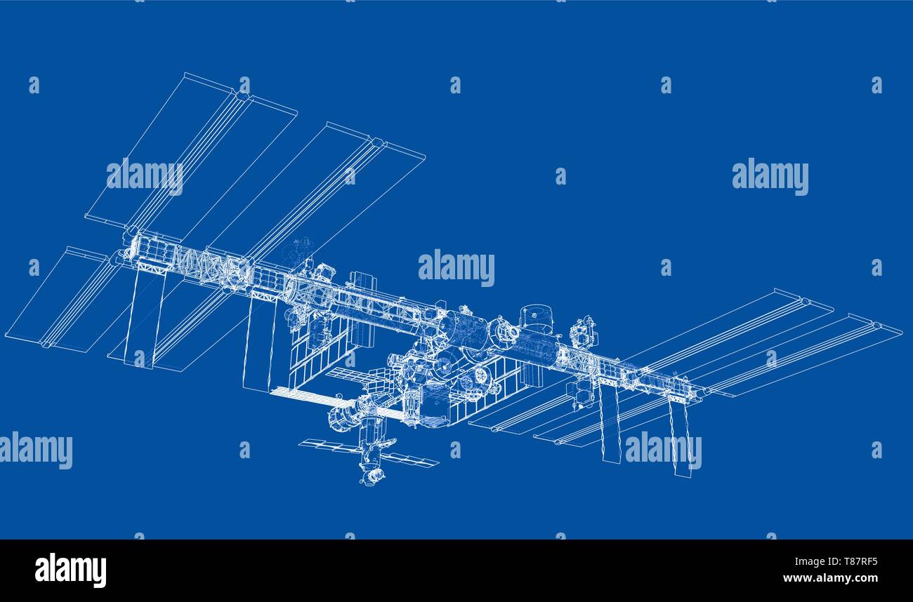 Abstract Spaceship Outline. Vector Stock Vector Image & Art - Alamy