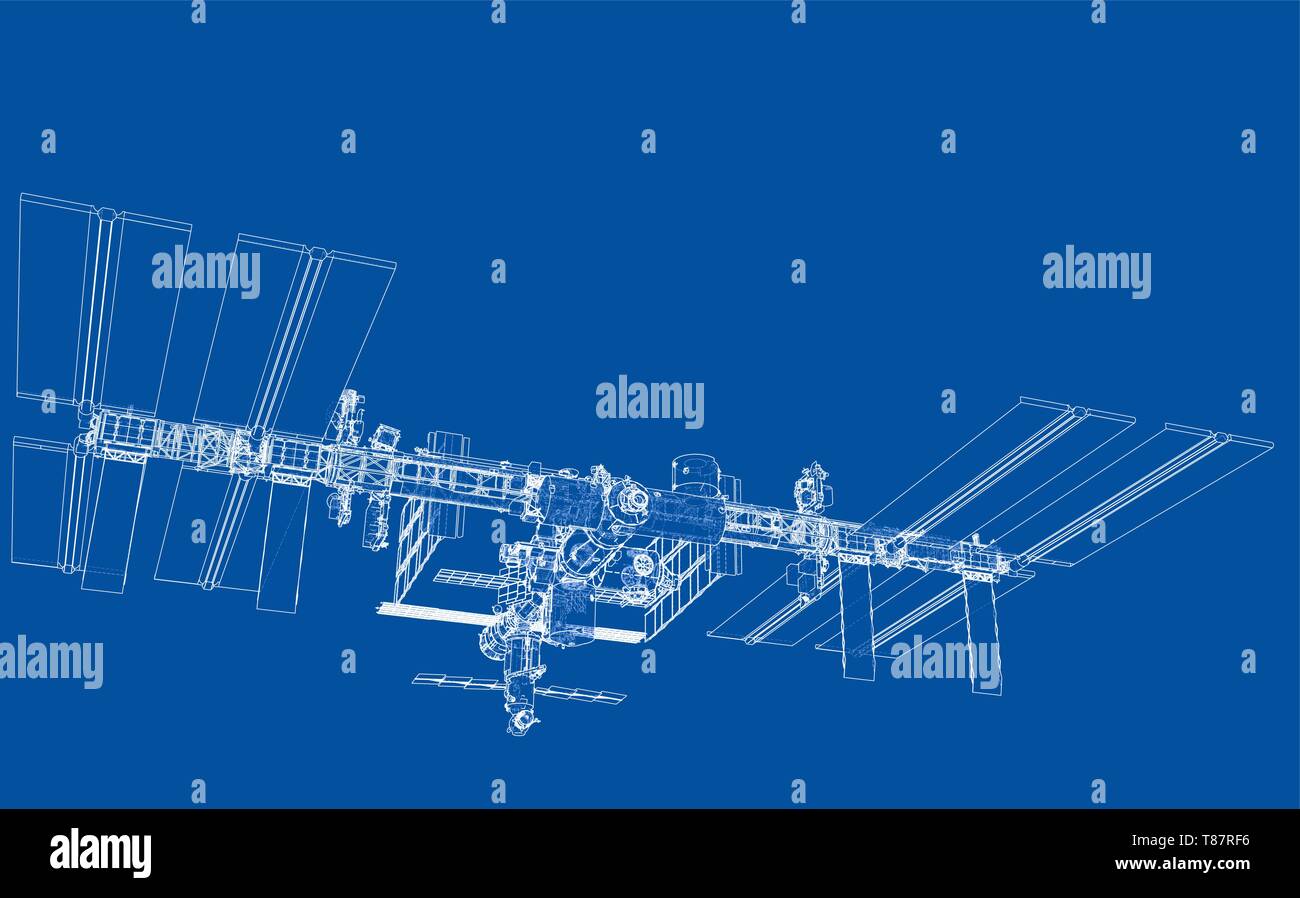 Abstract Spaceship Outline. Vector Stock Vector Image & Art - Alamy