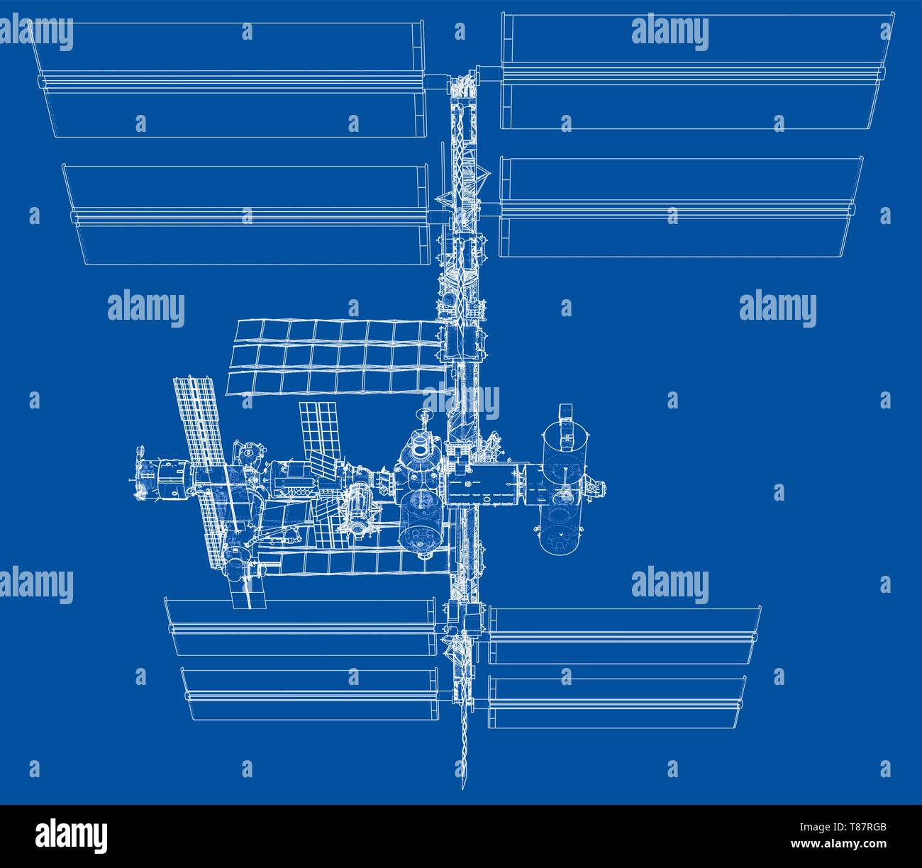 Abstract Spaceship Outline. Vector Stock Vector Image & Art - Alamy