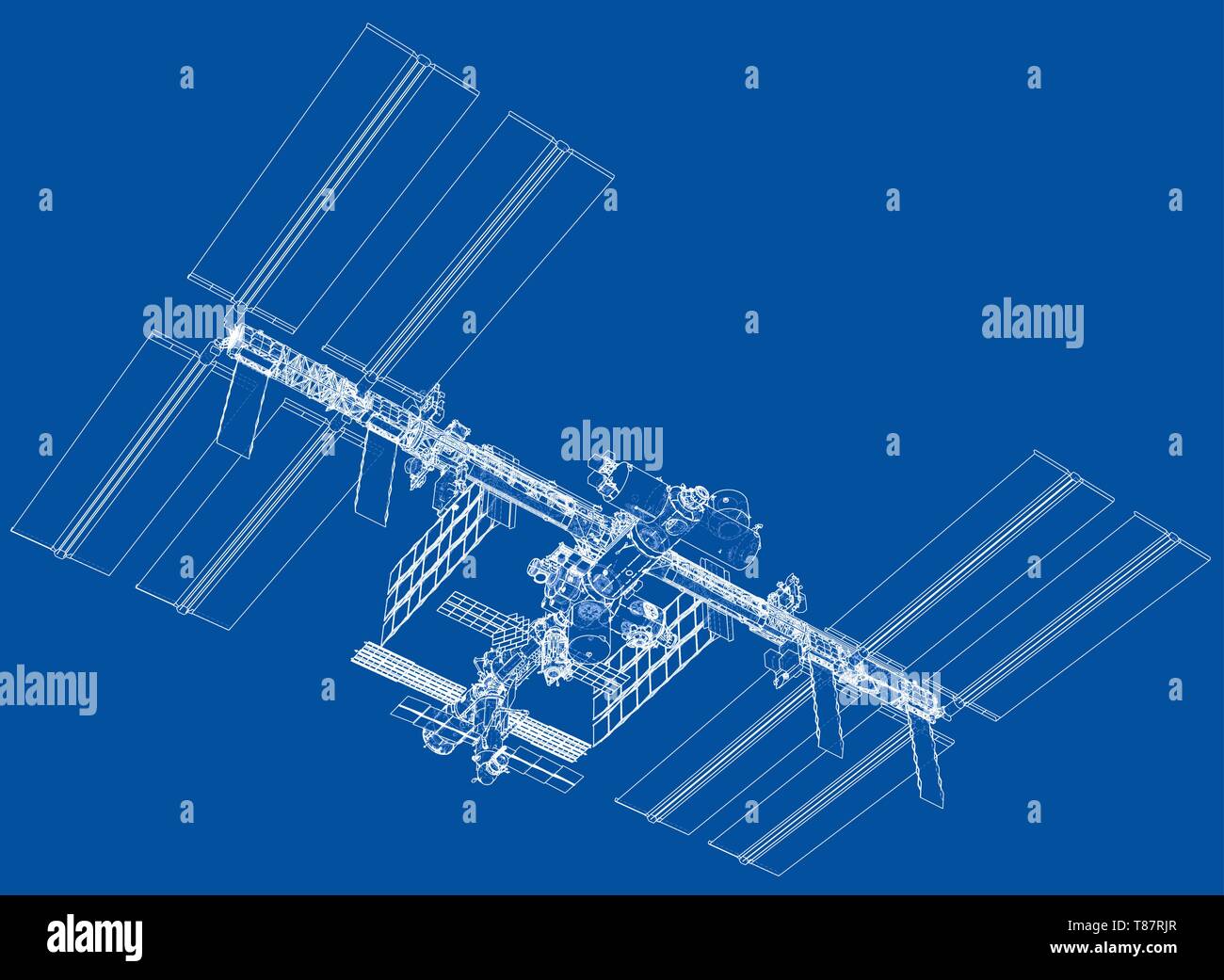 Abstract Spaceship Outline. Vector Stock Vector Image & Art - Alamy