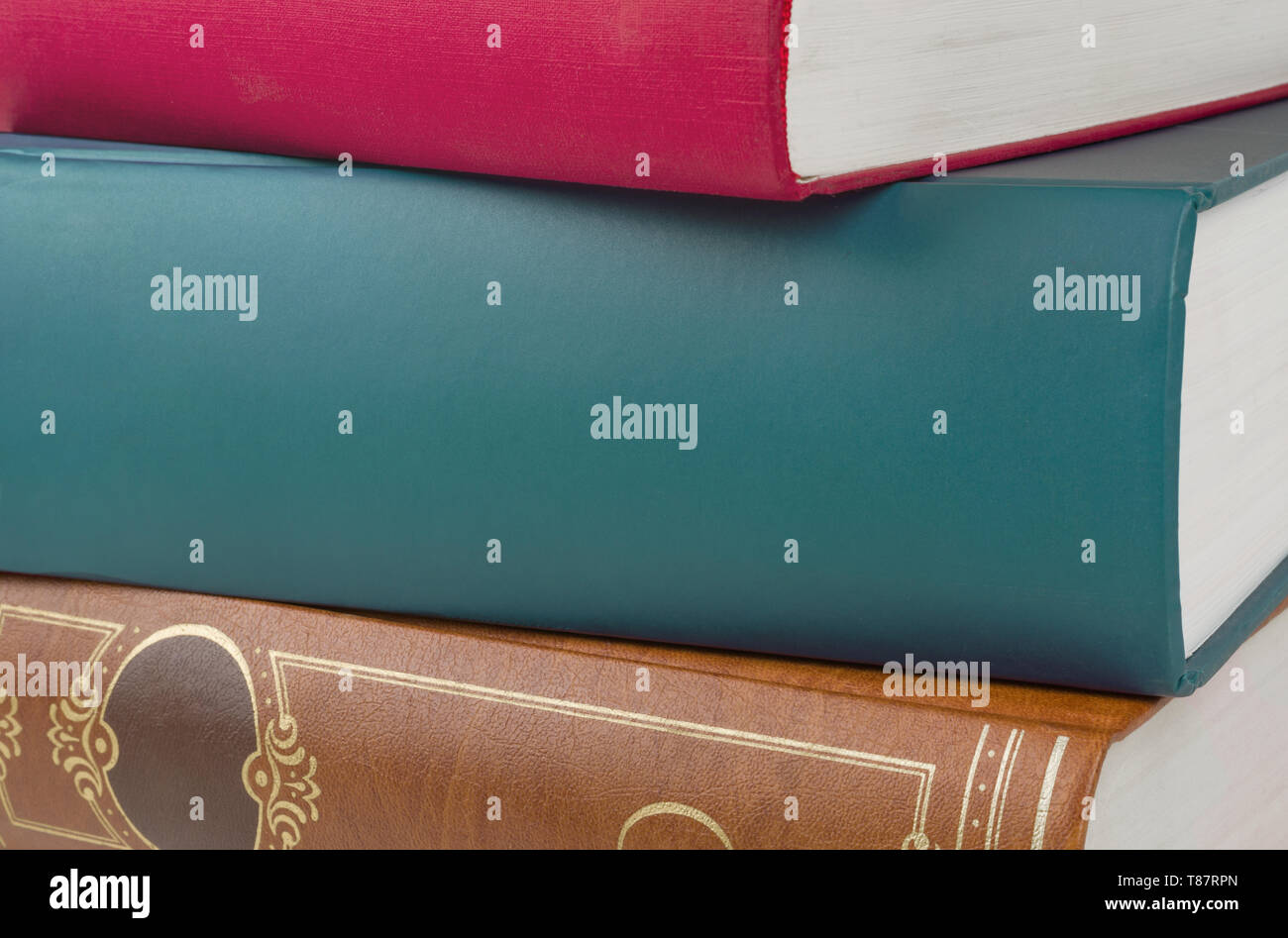 An unlabeled book spine with copy space Stock Photo - Alamy