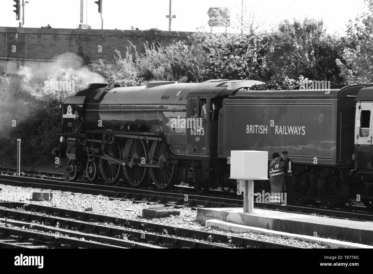 The 60163 Tornado steam locomotive hauling the Ynys mon express from ...