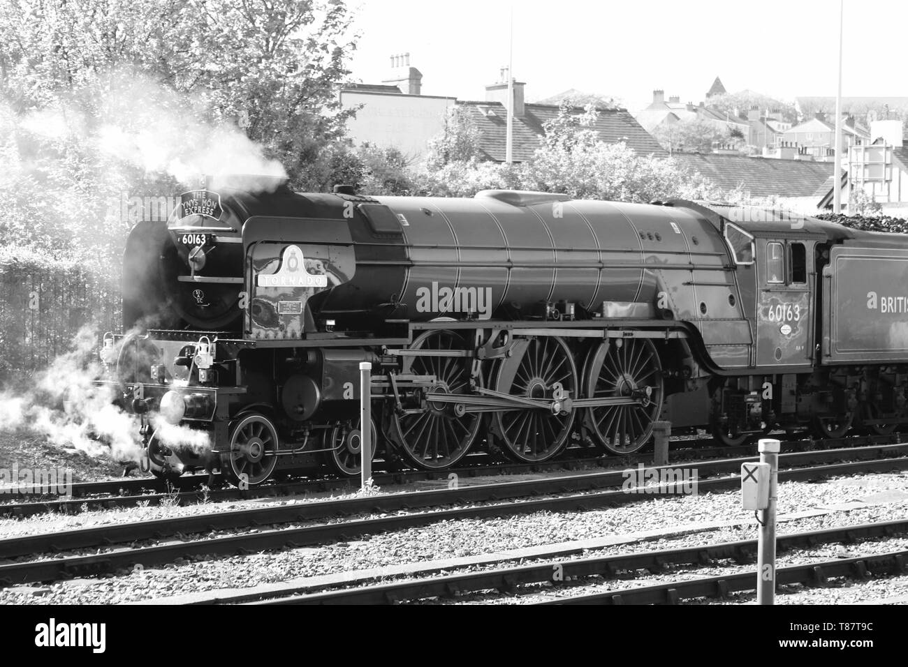The 60163 Tornado steam locomotive hauling the Ynys mon express from ...