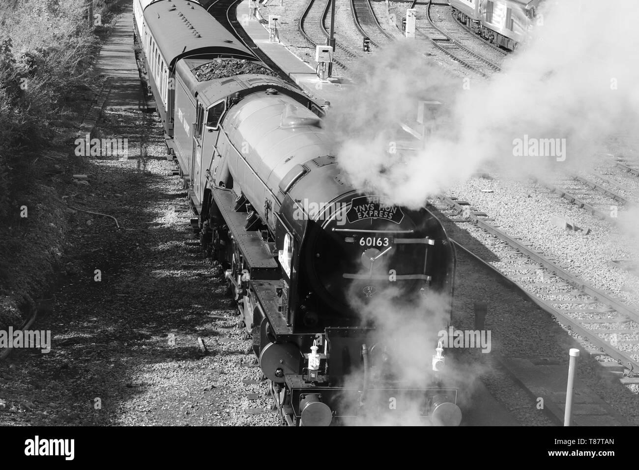 The tornado steam locomotive Black and White Stock Photos & Images - Alamy