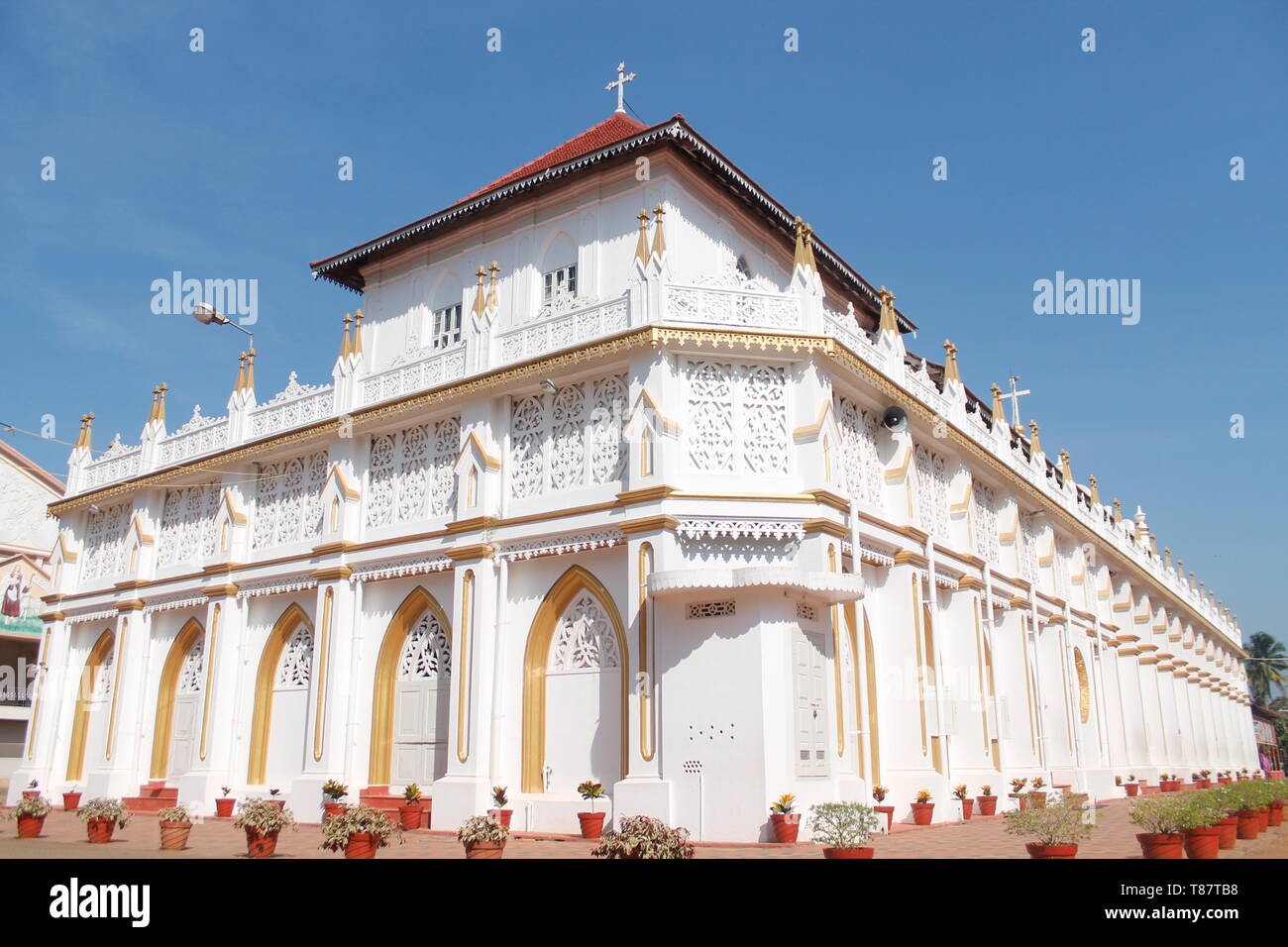 Back view of St. George Forane Church located in Edathua in Alappuzha ...