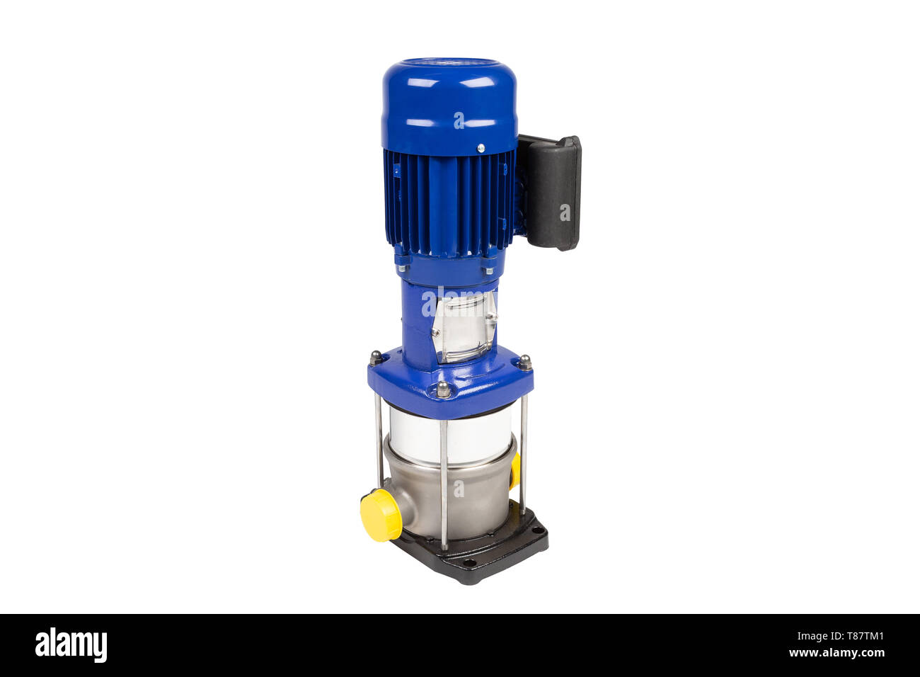 Multistage high-pressure pump isolated on a white background Stock ...