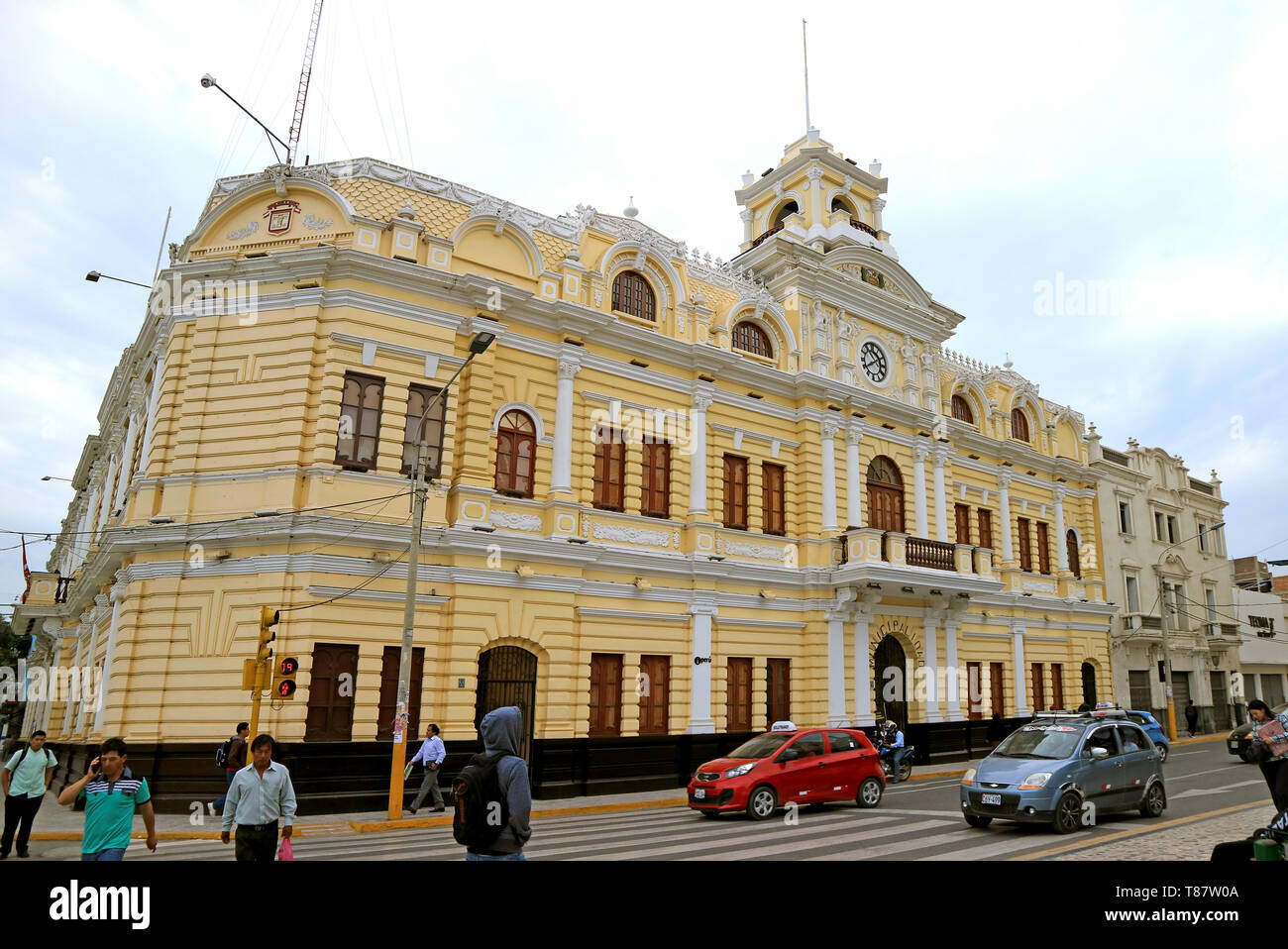The Elegant Municipal Palace Of Chiclayo Lambayeque Region Northern