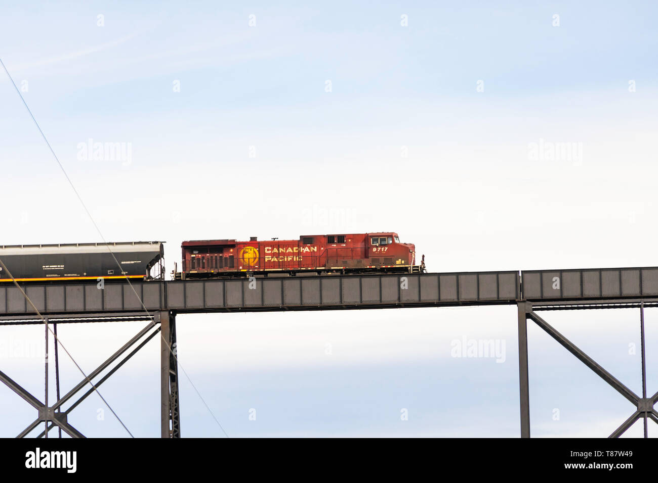 April 7 2019 - Lethbridge , Alberta Canada - Canadian Pacific Railway ...