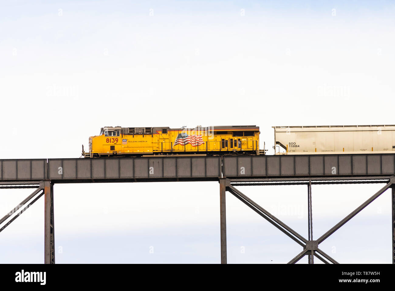 April 7 2019 - Lethbridge , Alberta Canada - Canadian Pacific Railway ...