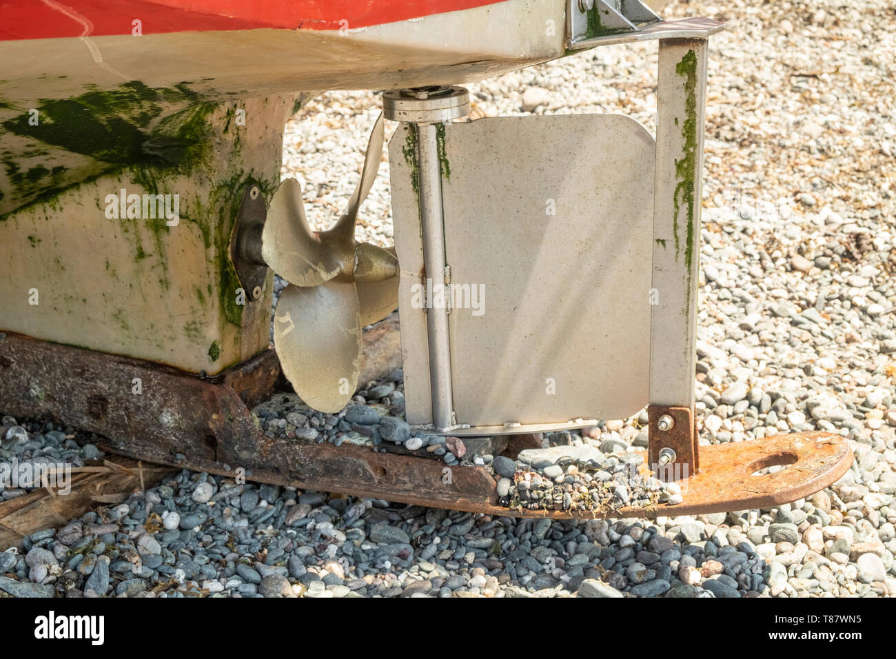Rudder of boat hi-res stock photography and images - Alamy