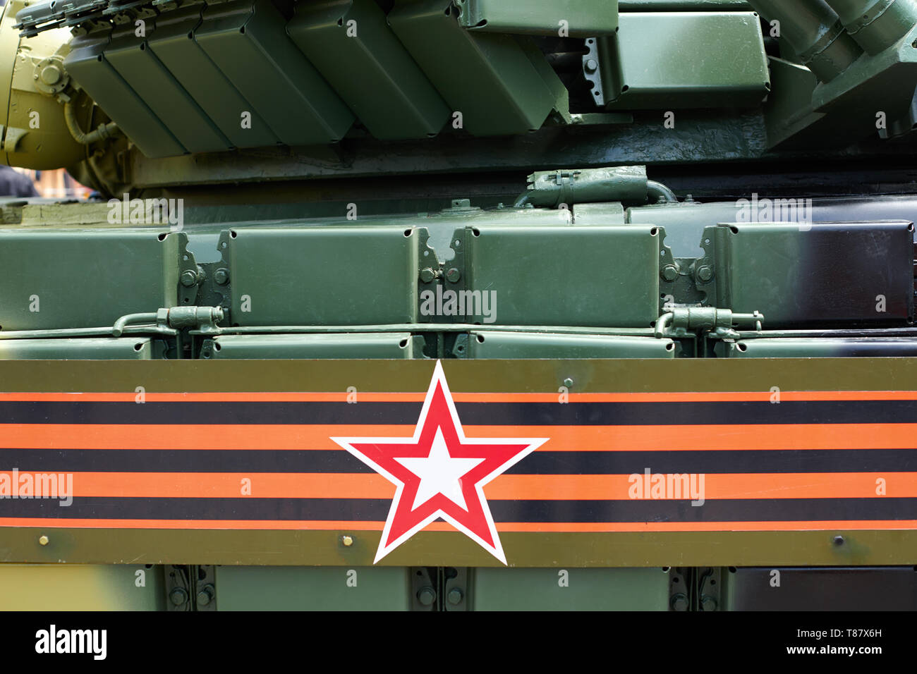 Russian military tank close view Stock Photo - Alamy