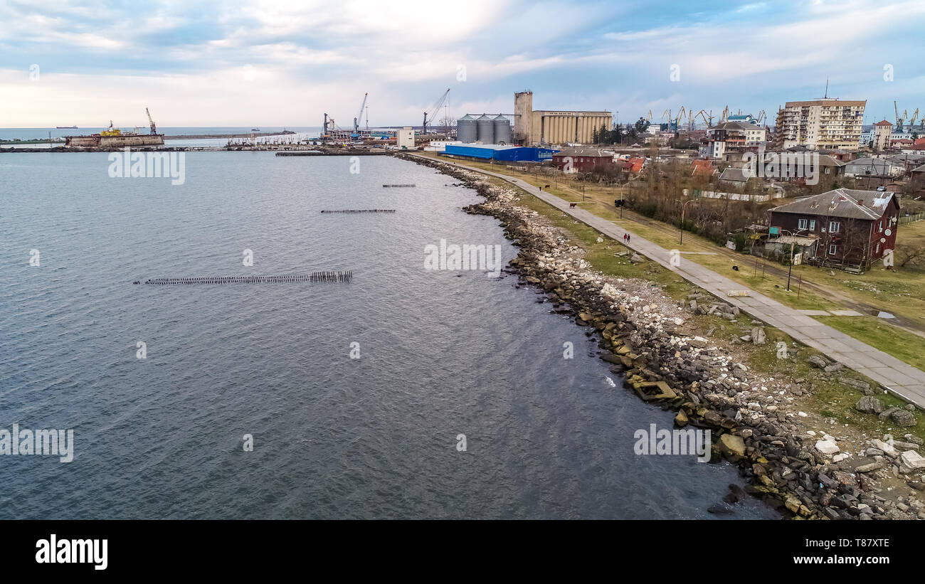 Poti city landscape photographed from above, Georgia Stock Photo - Alamy