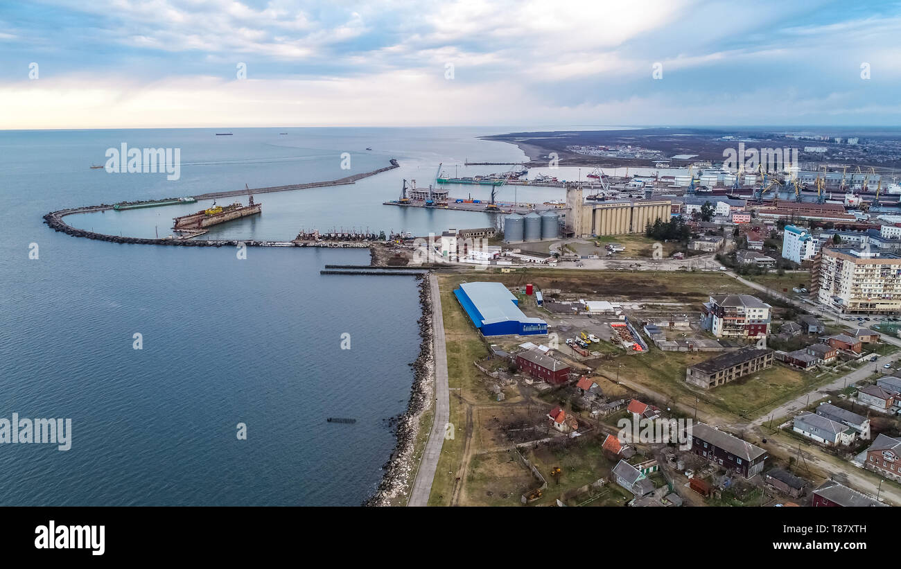 Poti city landscape photographed from above, Georgia Stock Photo - Alamy