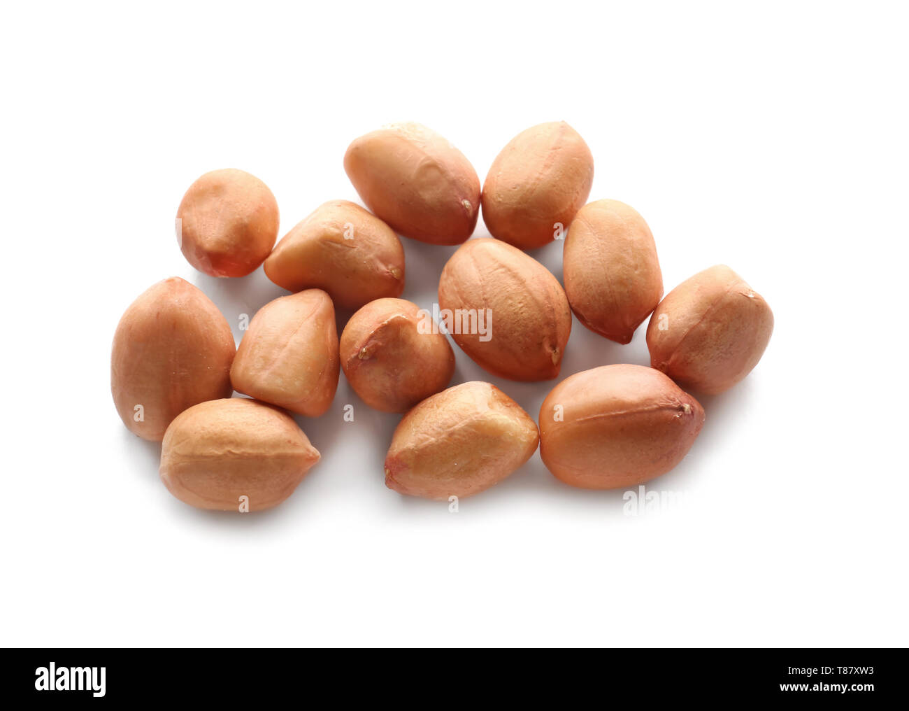 Tasty peanuts on white background Stock Photo - Alamy