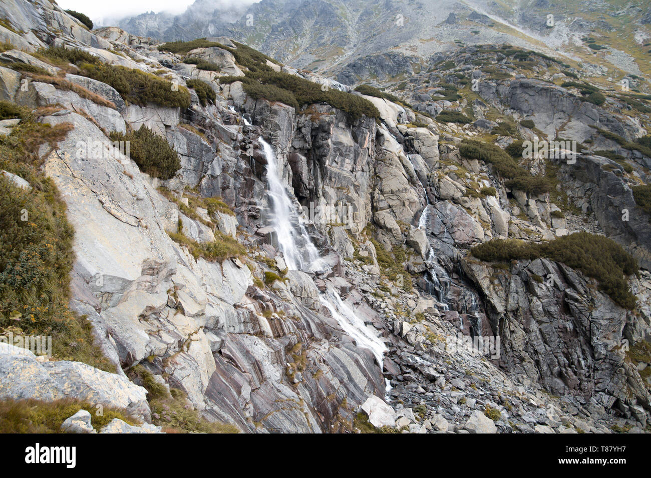 Alpine landscape with waterfall hi-res stock photography and images - Alamy