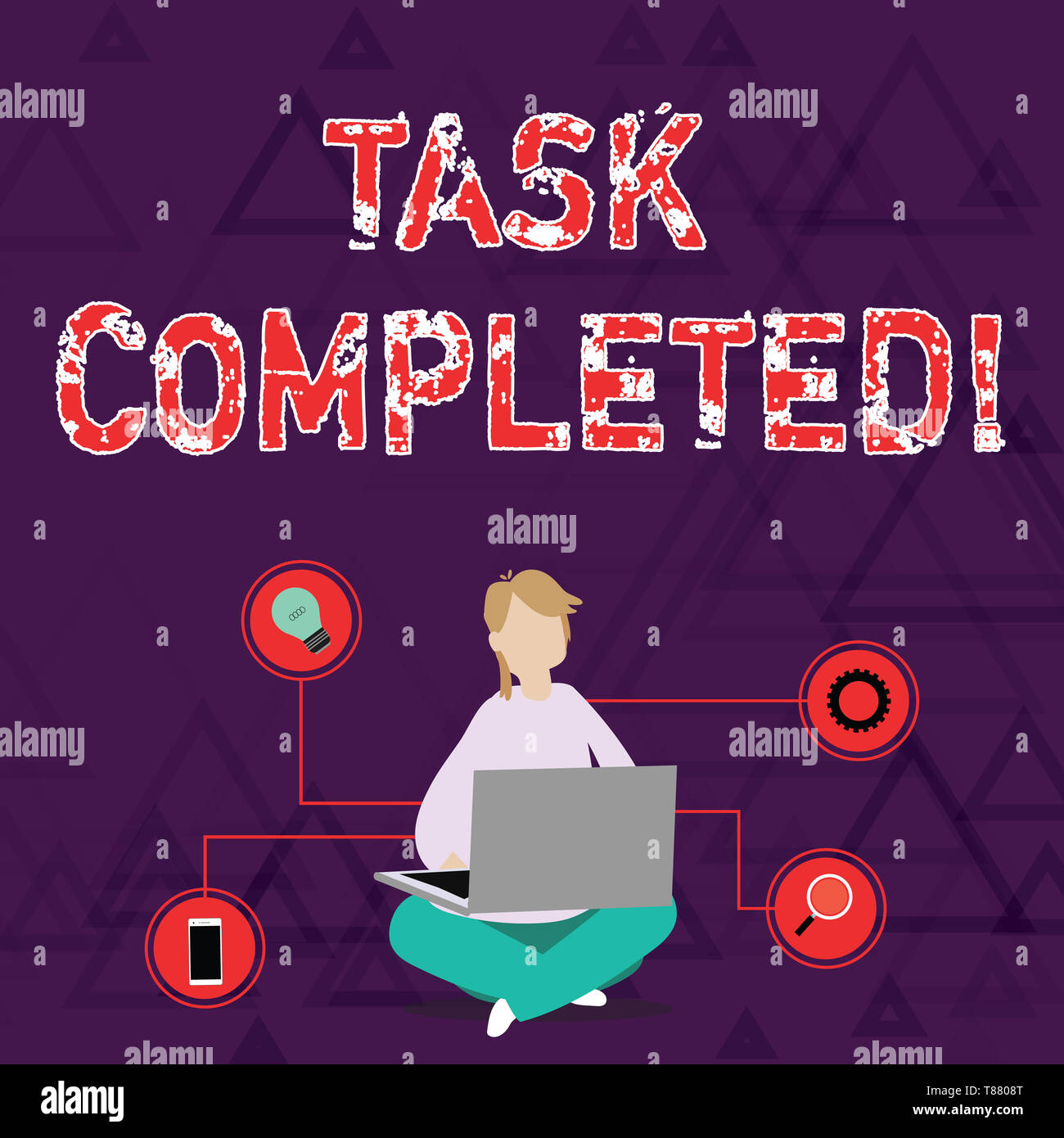 Conceptual hand writing showing Task Completed. Concept meaning ...