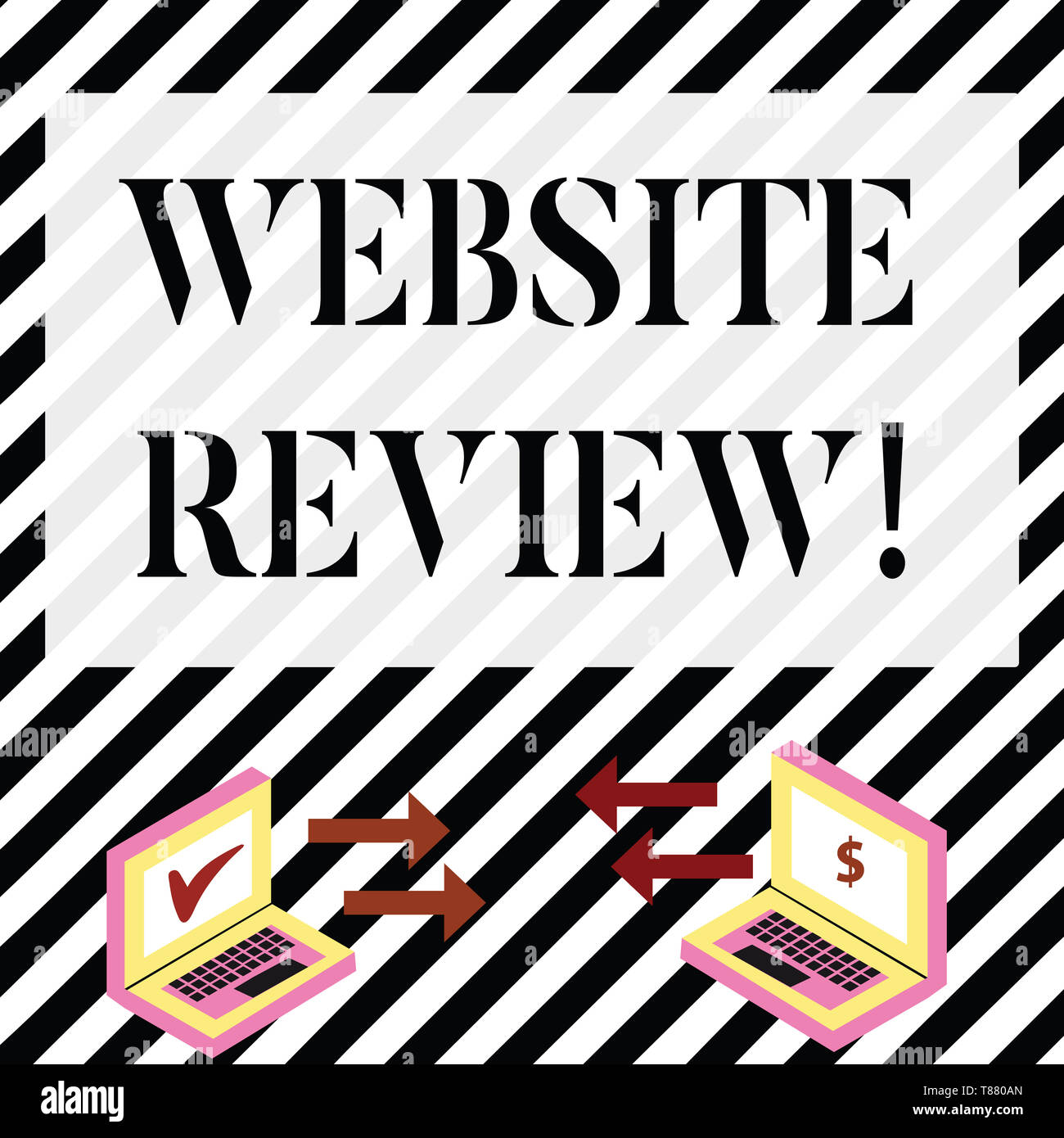 Writing note showing Website Review. Business concept for the customer ...