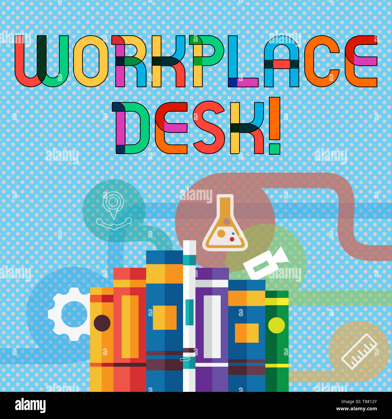 Writing note showing Workplace Desk. Business concept for a type of ...