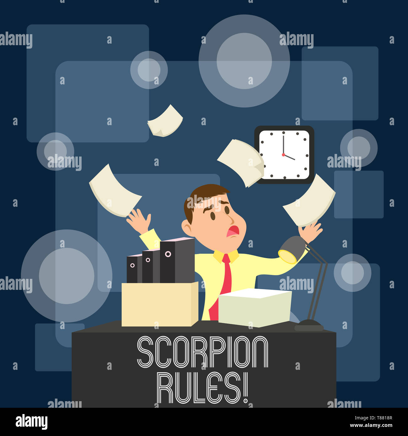 Writing note showing Scorpion Rules. Business concept for Dystopian ...