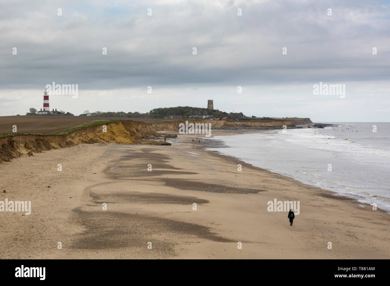 Happisburgh erosion of its beaches and low cliffs Stock Photo - Alamy