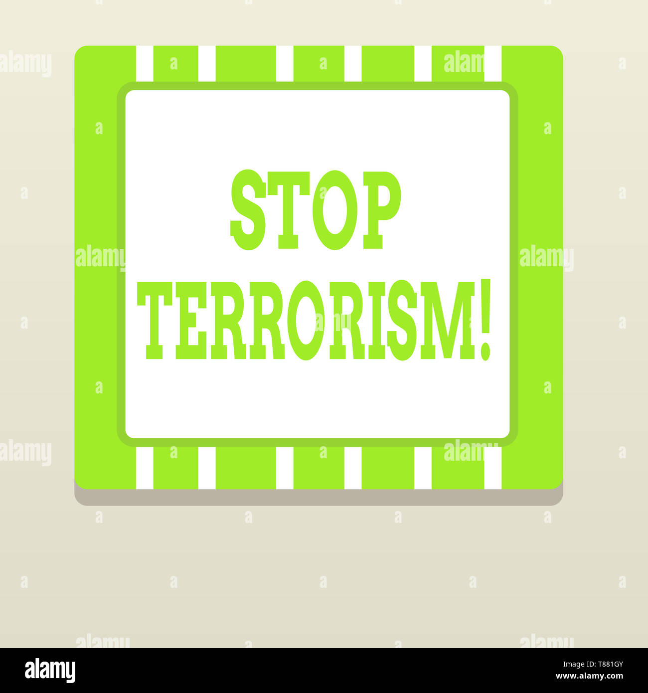 Word writing text Stop Terrorism. Business photo showcasing Resolving ...