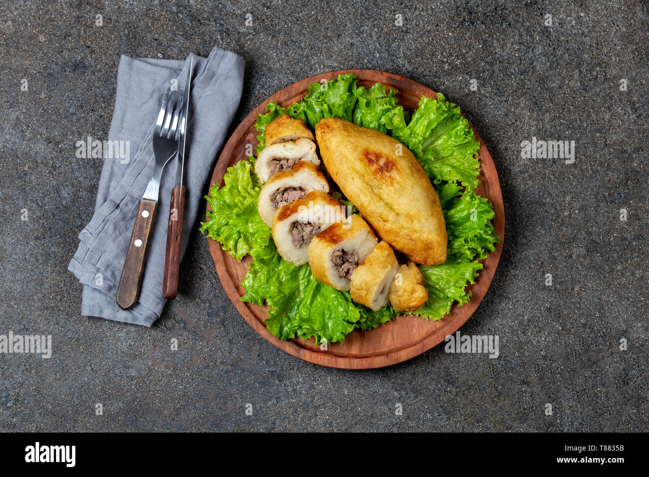 PERUVIAN CHILEAN traditional dish PAPA RELLENA meat stuffed mashed ...