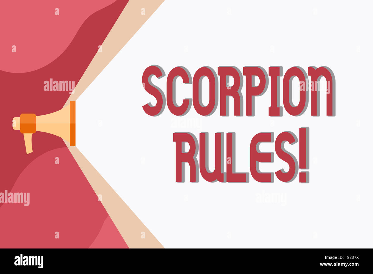 Conceptual hand writing showing Scorpion Rules. Concept meaning ...