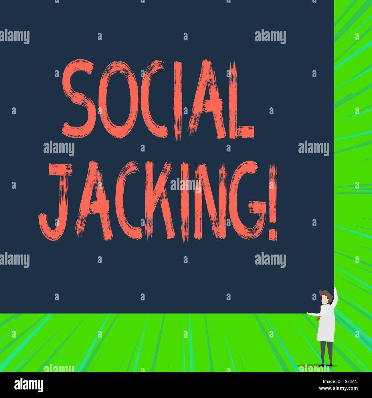 Writing note showing Social Jacking. Business concept for Spiteful ...