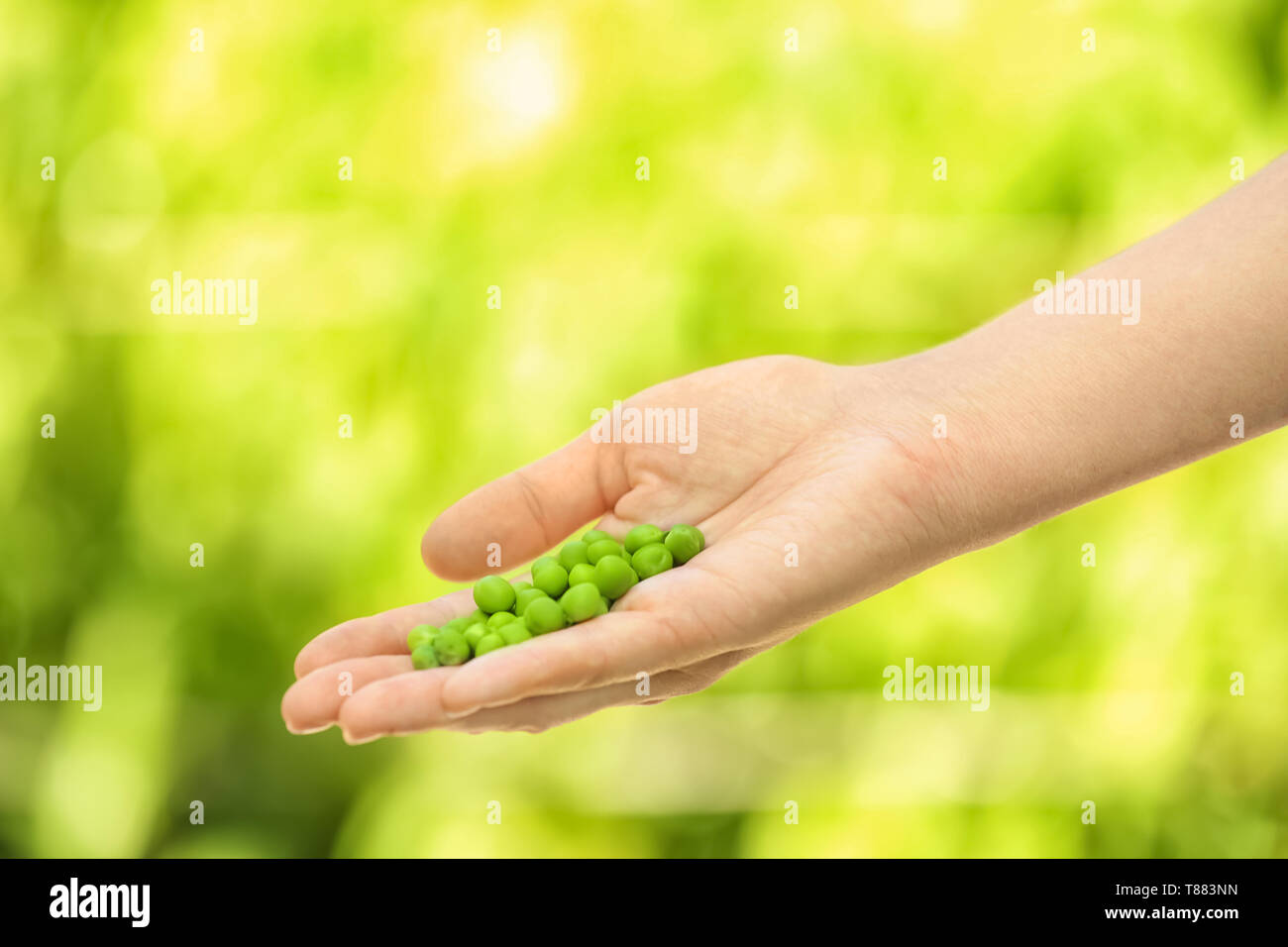 Peas outdoors hi-res stock photography and images - Alamy