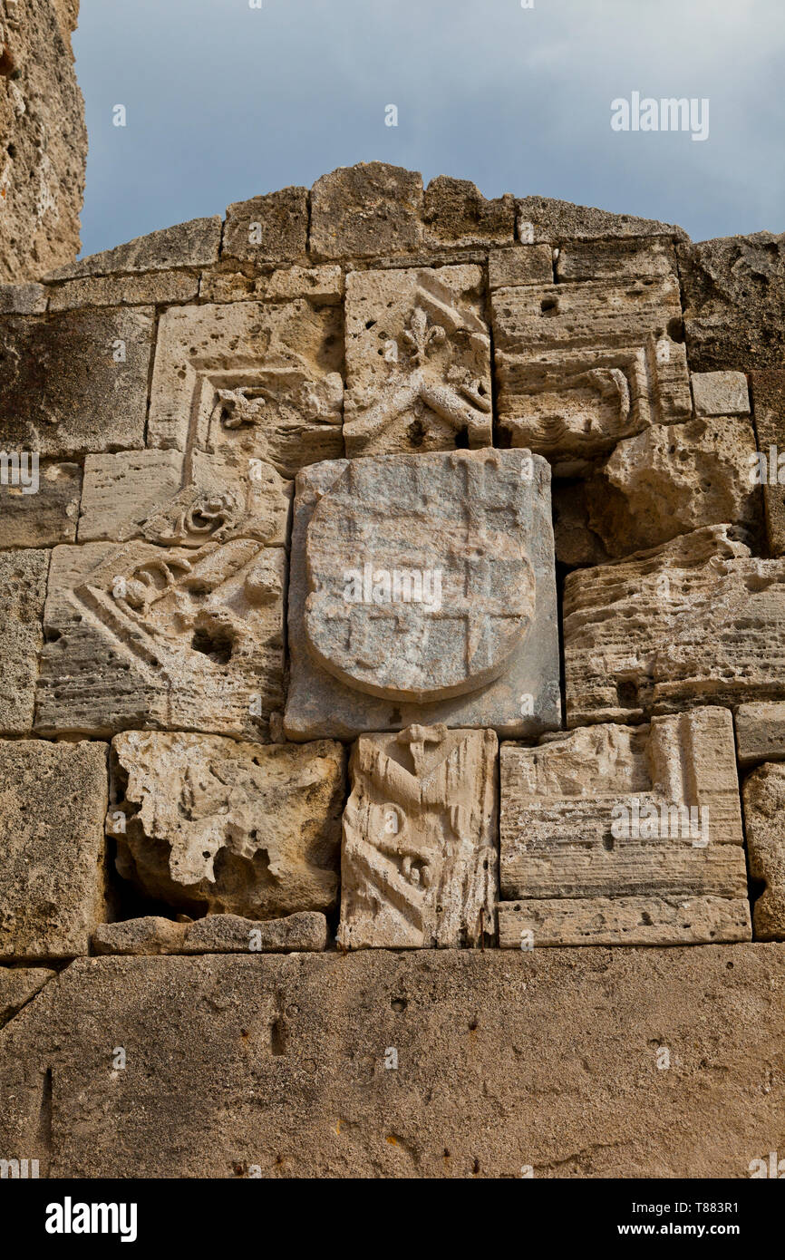 Muralla medieval, Ciudad de Rodas, Isla de Rodas, Dodecaneso, Grecia ...