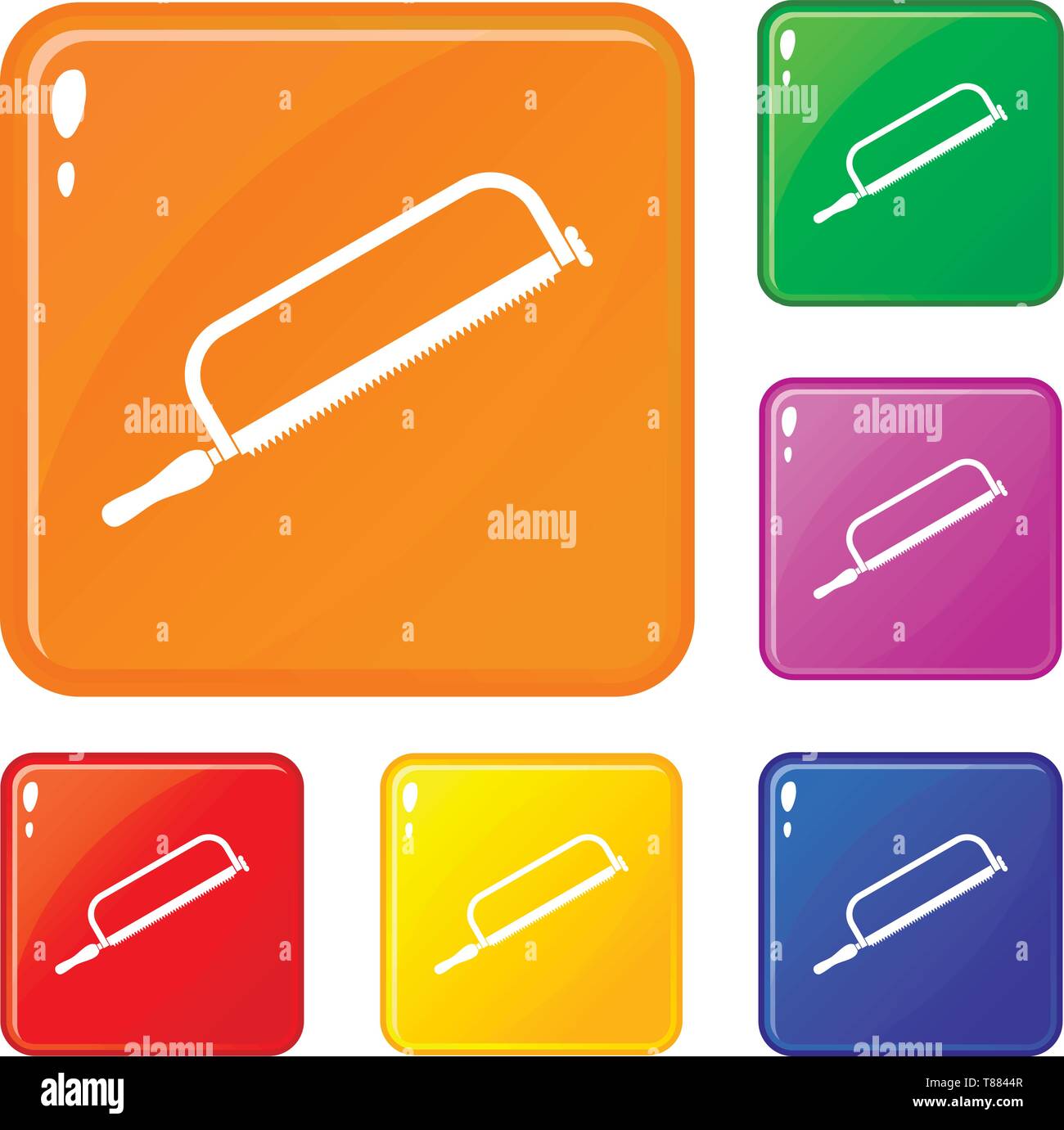 Hacksaw icons set vector color Stock Vector Image & Art - Alamy