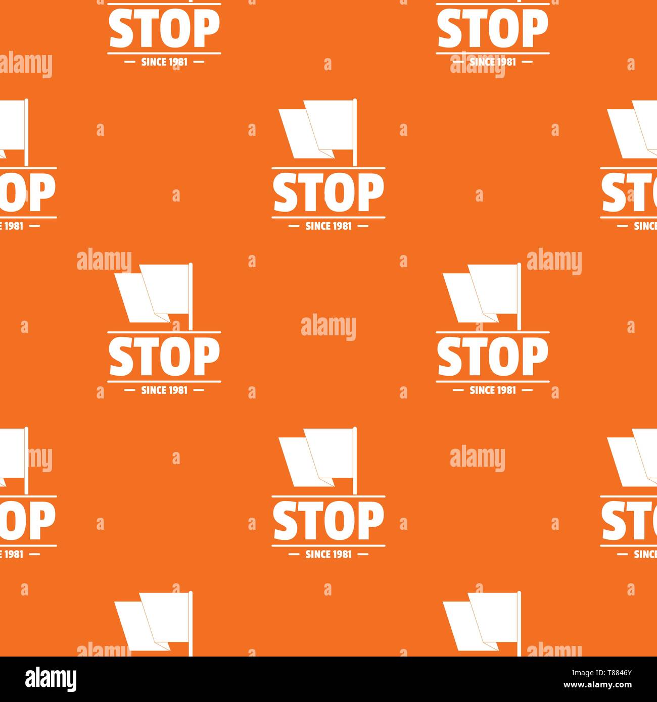 Social protest stop pattern vector orange Stock Vector Image & Art - Alamy