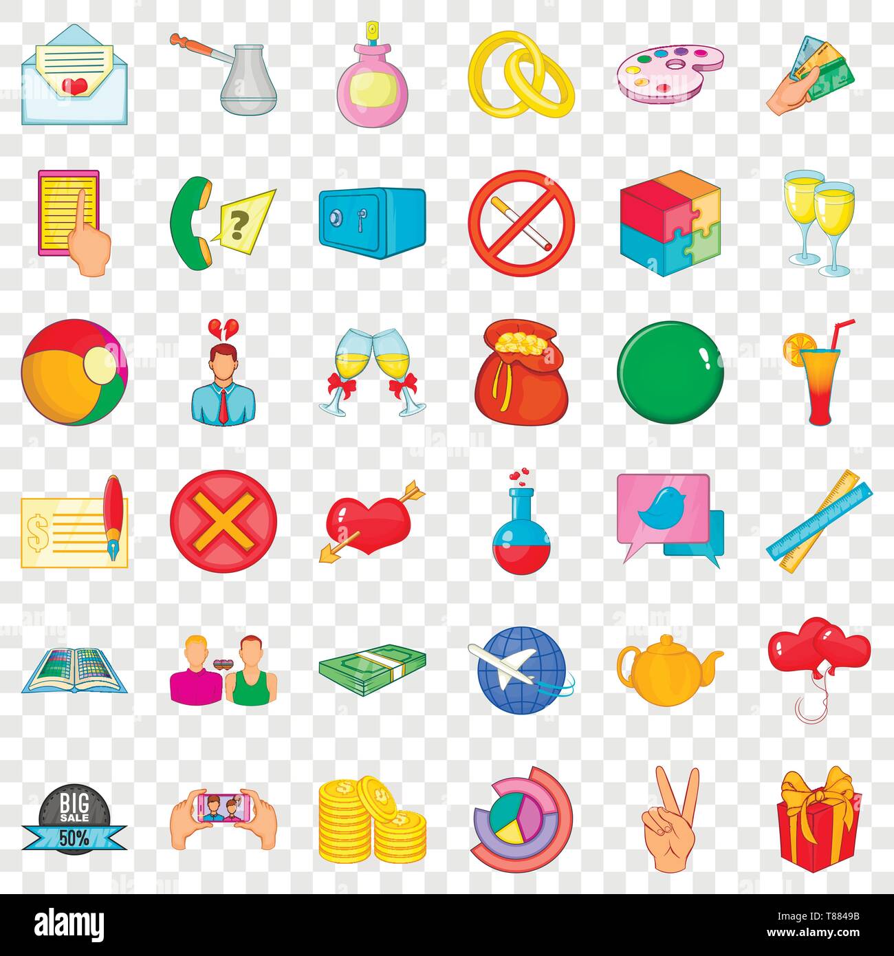 Choice icons set, cartoon style Stock Vector Image & Art - Alamy