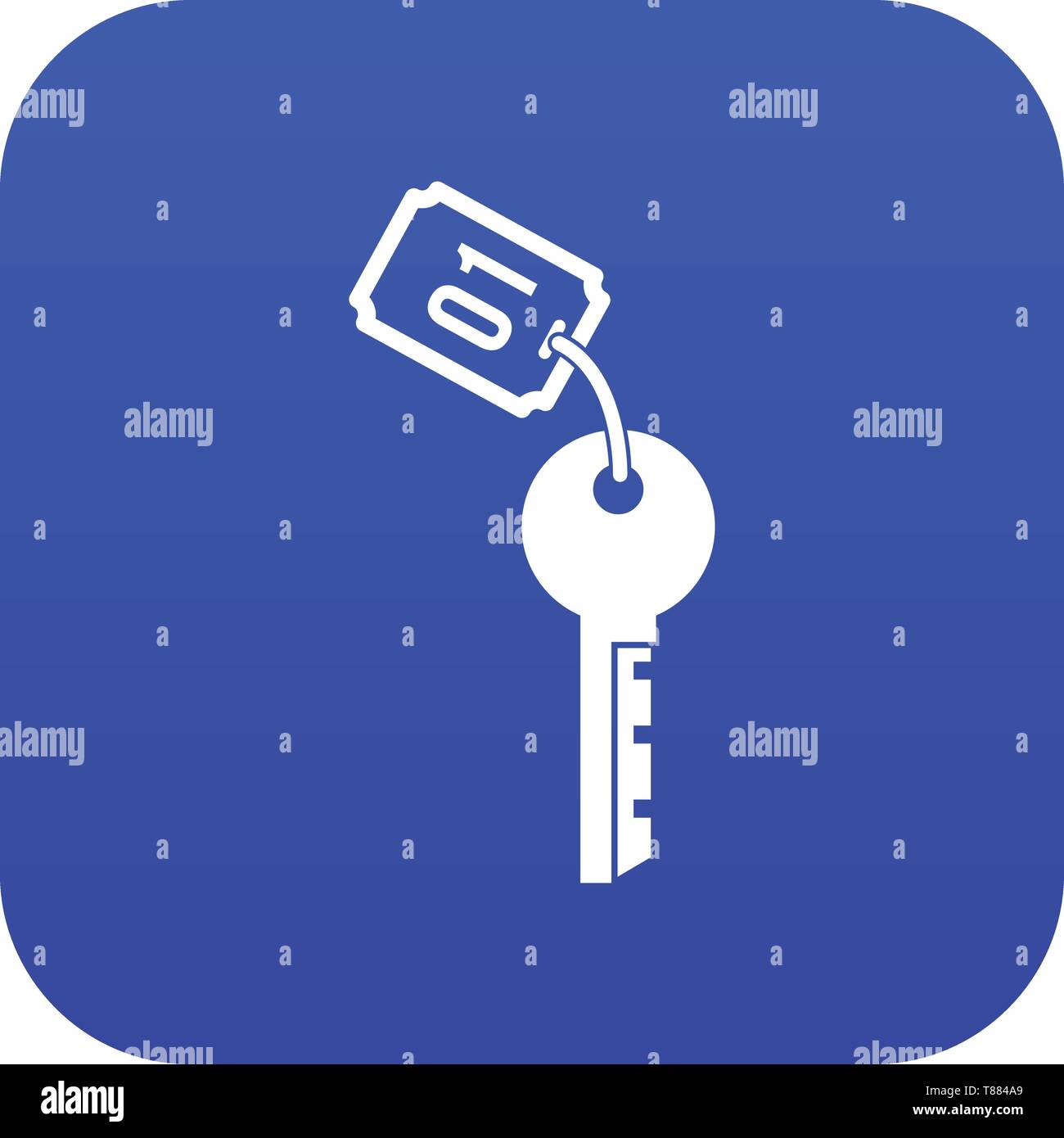 Hotel key icon digital blue Stock Vector Image & Art - Alamy