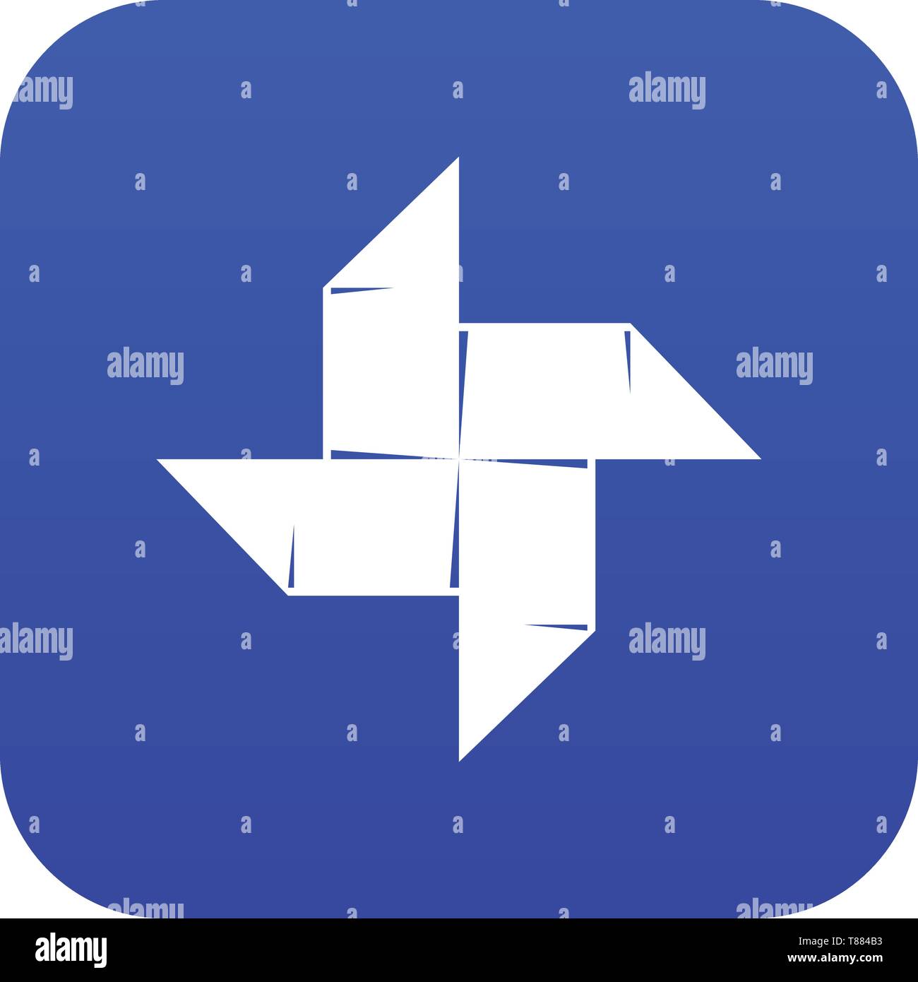 Origami shuriken icon blue vector Stock Vector Image & Art - Alamy