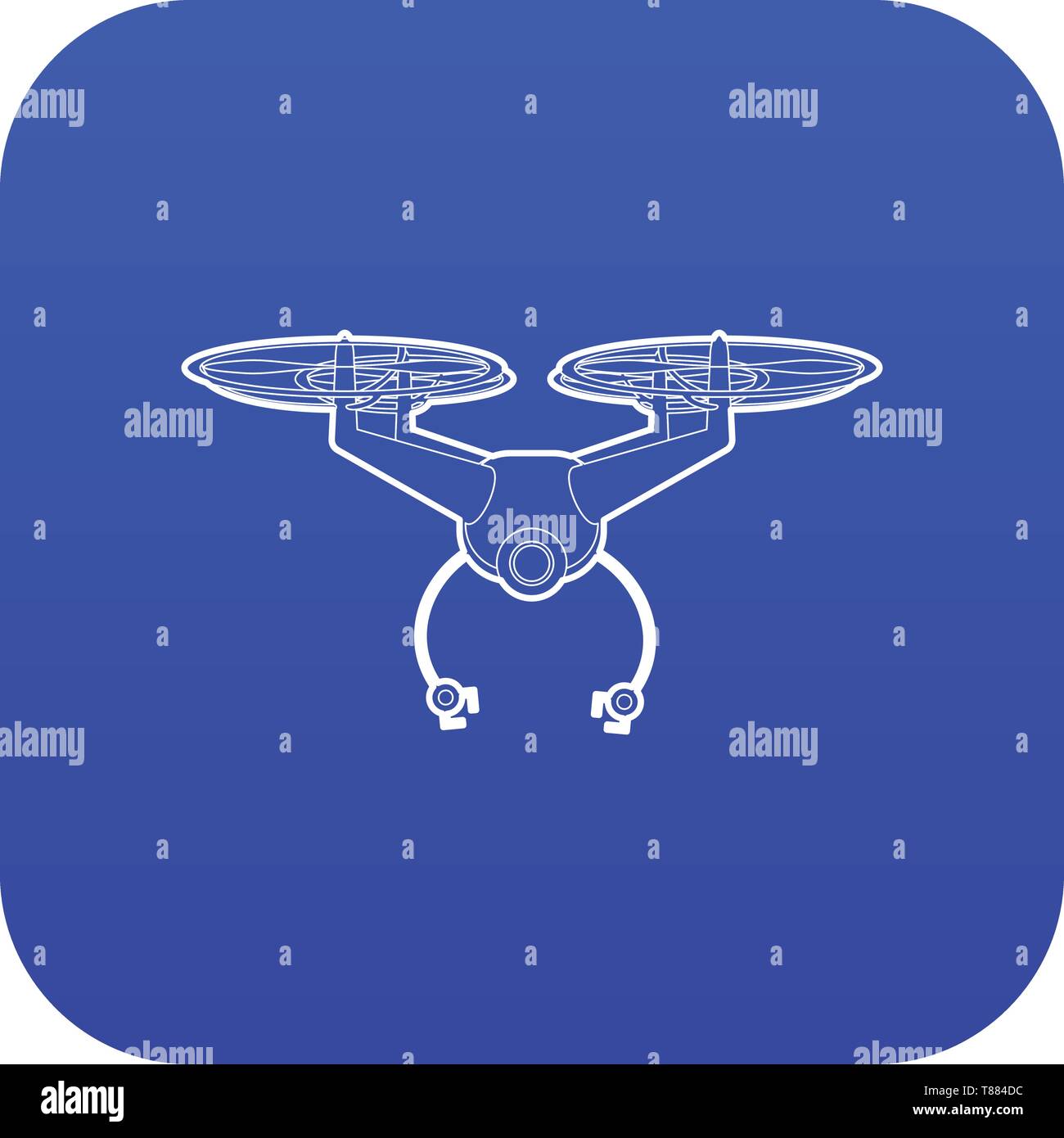 Flying robot icon blue vector Stock Vector Image & Art - Alamy