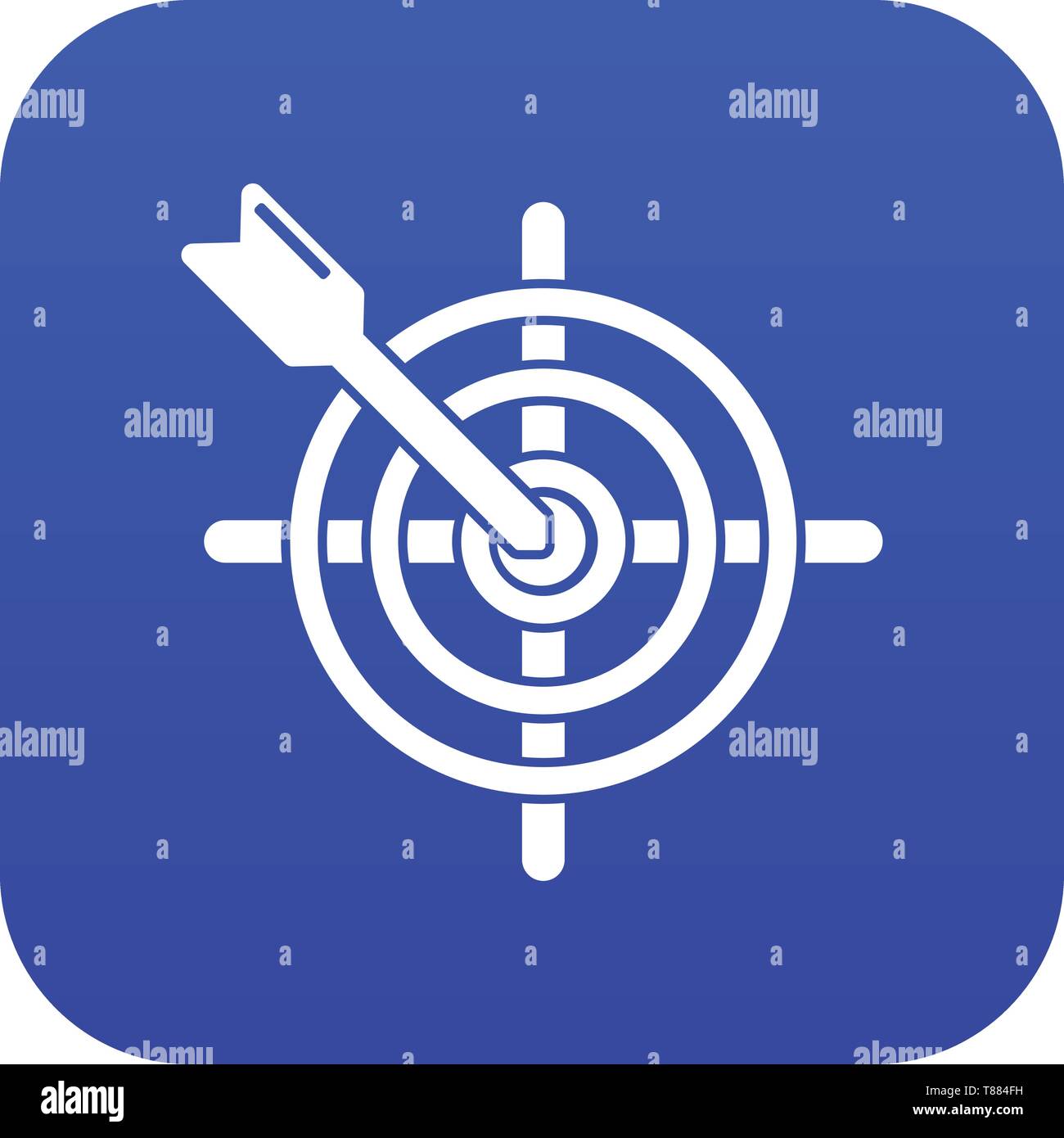 Arrow target icon blue vector Stock Vector Image & Art - Alamy