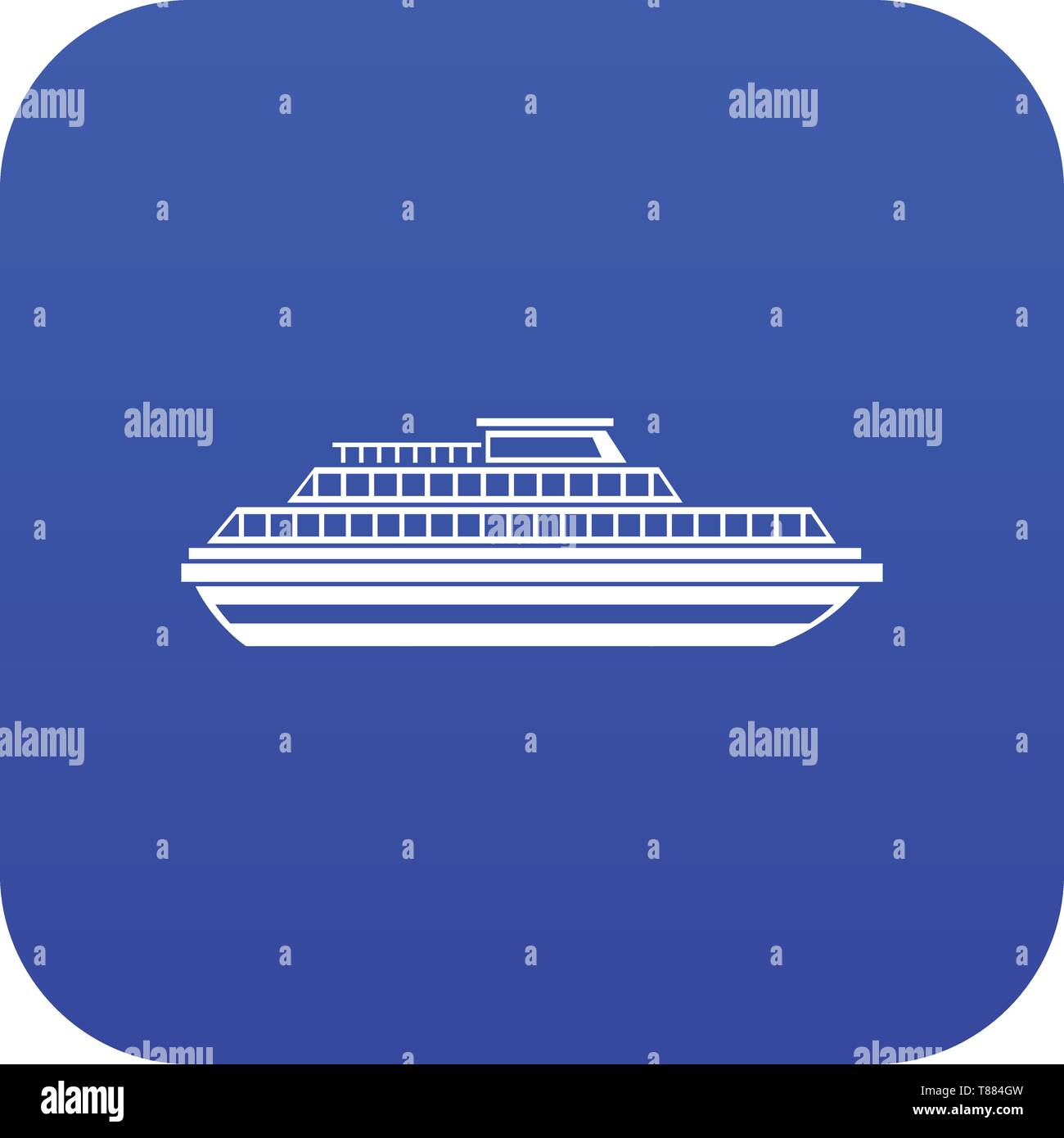 Cruise ship icon digital blue Stock Vector Image & Art - Alamy