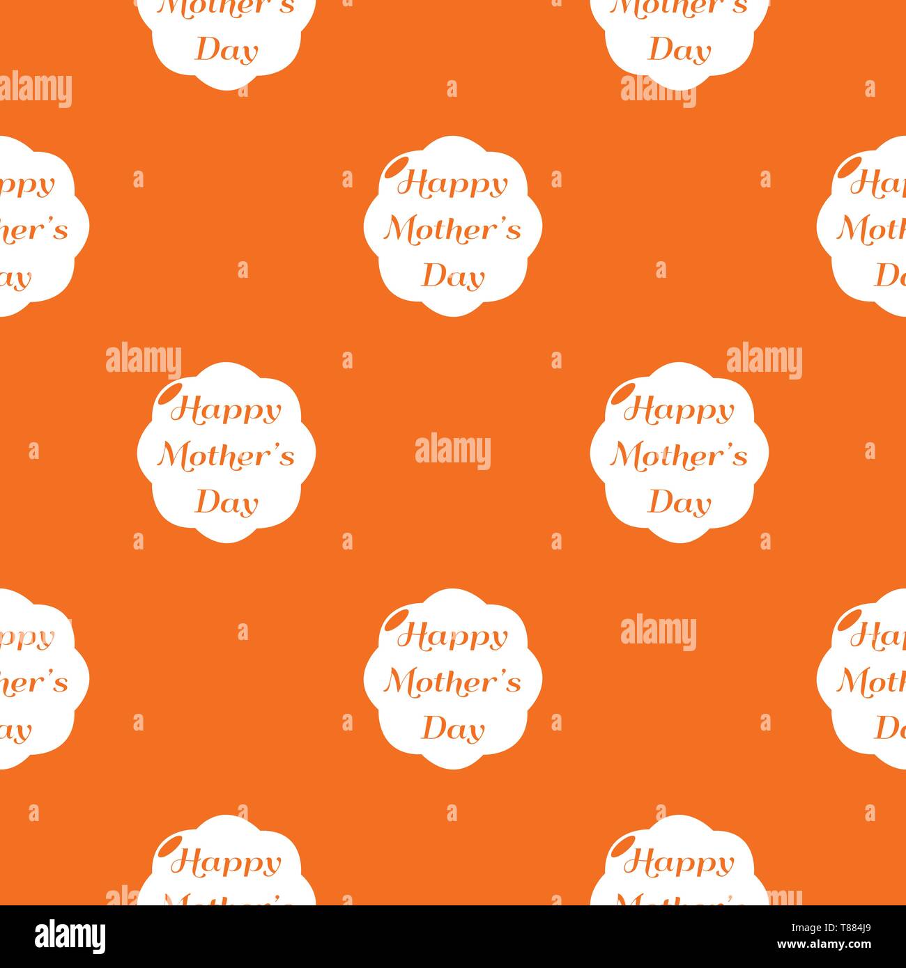 Happy mother pattern vector orange Stock Vector Image & Art - Alamy