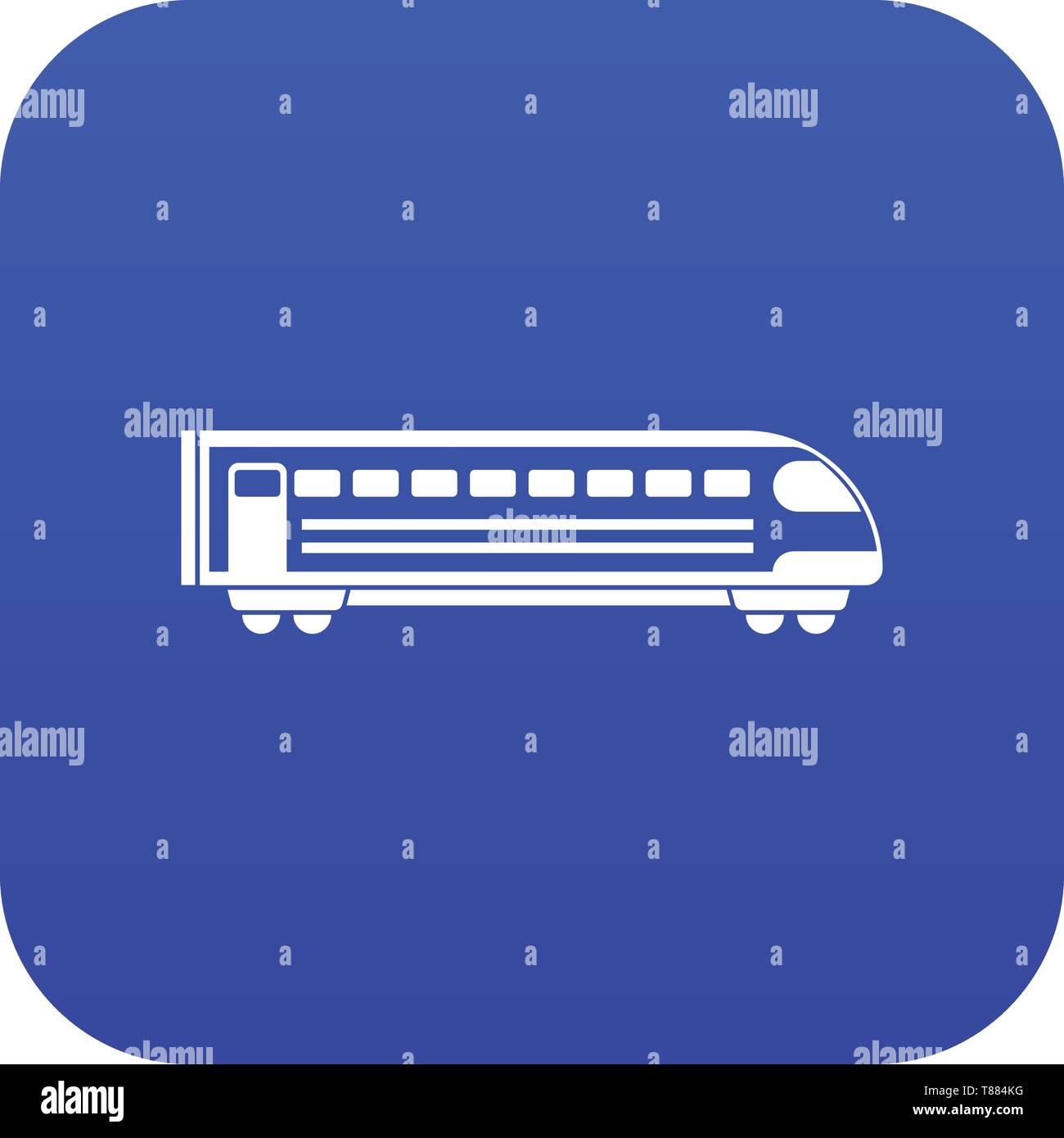 Train icon digital blue Stock Vector Image & Art - Alamy