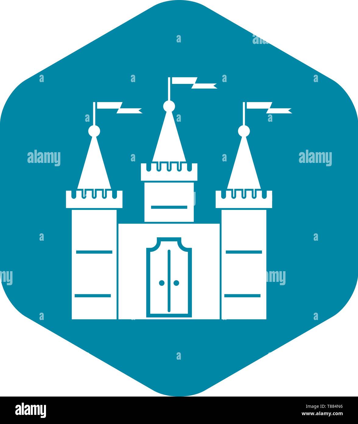 Castle icon, simple style Stock Vector Image & Art - Alamy