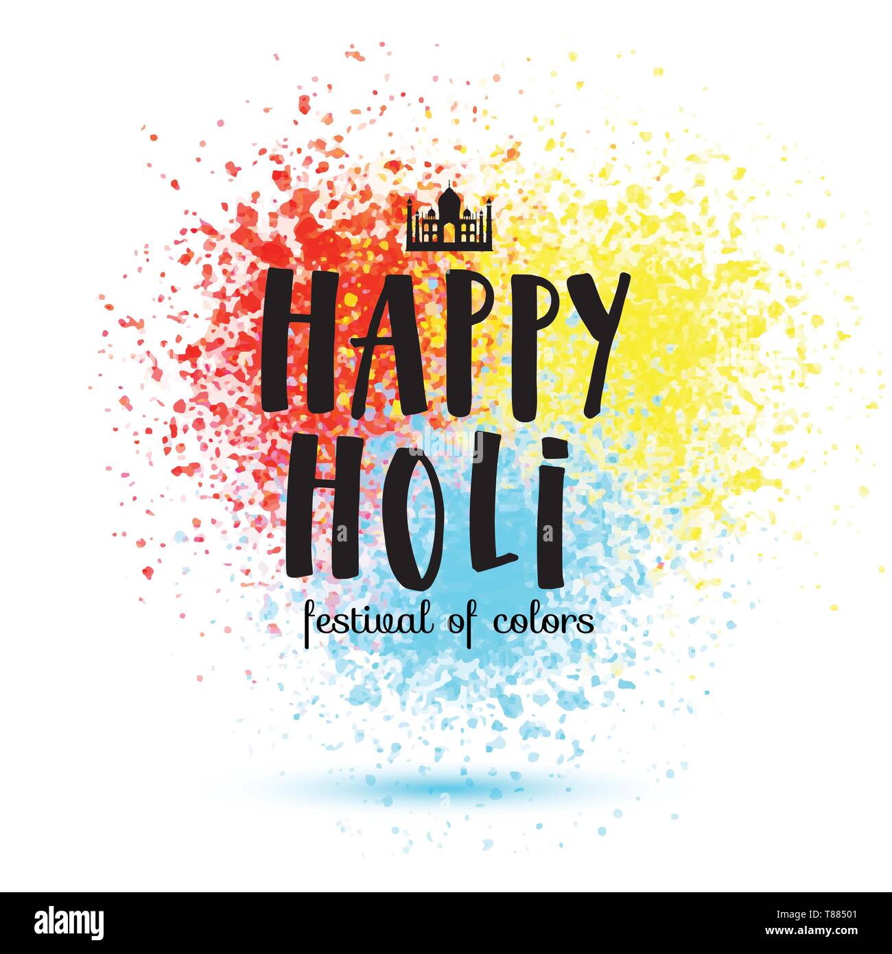 Holi spring festival of colors vector design element and sign holi. Can ...